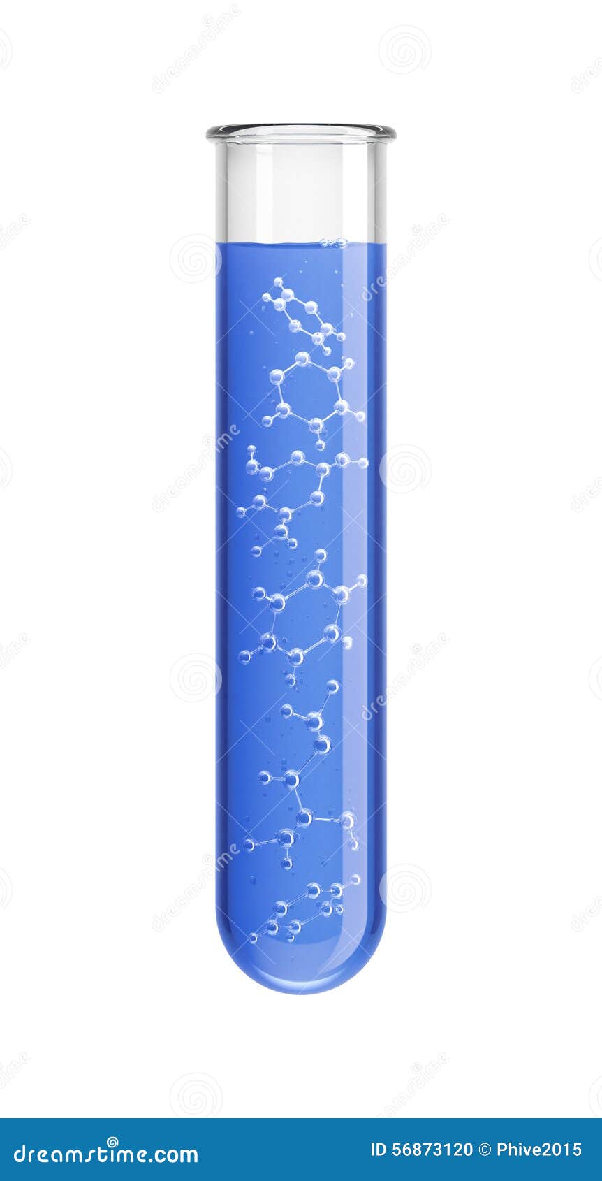 Test Tube with Molecule Atom Submerged Stock Illustration ...