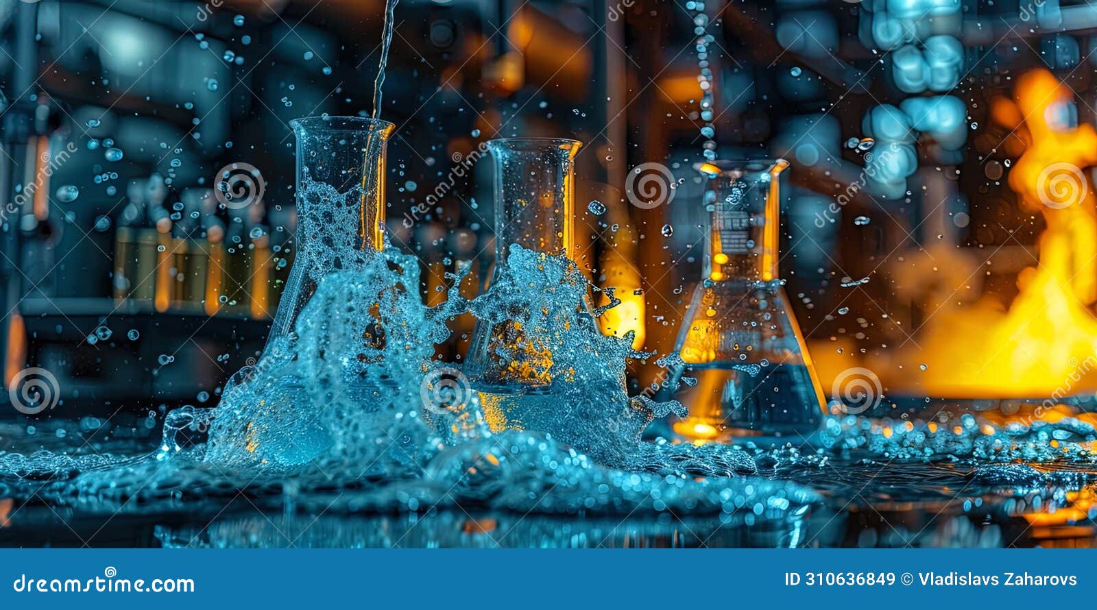 A Test Tube with a Neutralization Reaction with the Formation of an ...