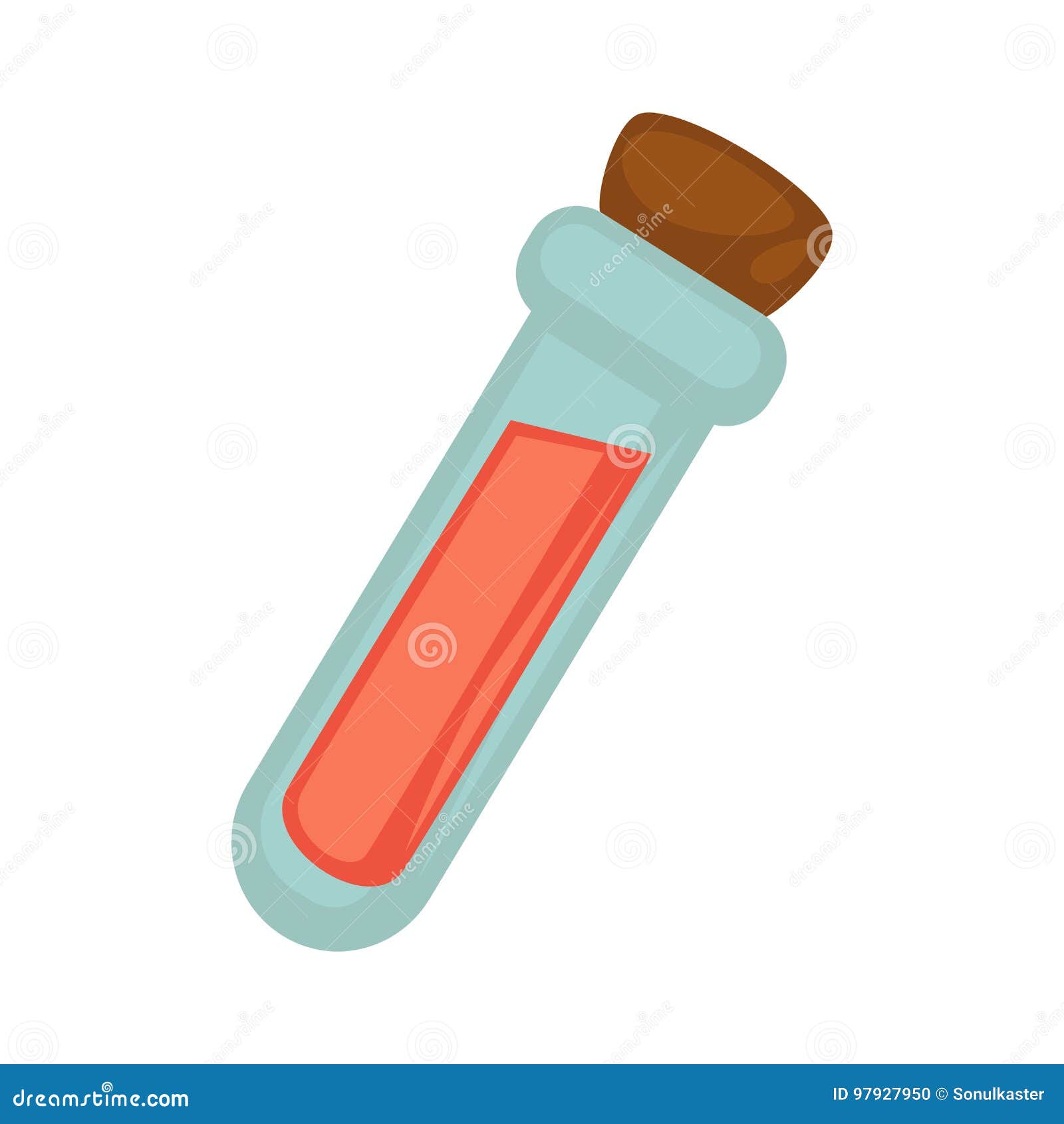 Test Tube with Orange Liquid Stock Vector - Illustration of orange ...