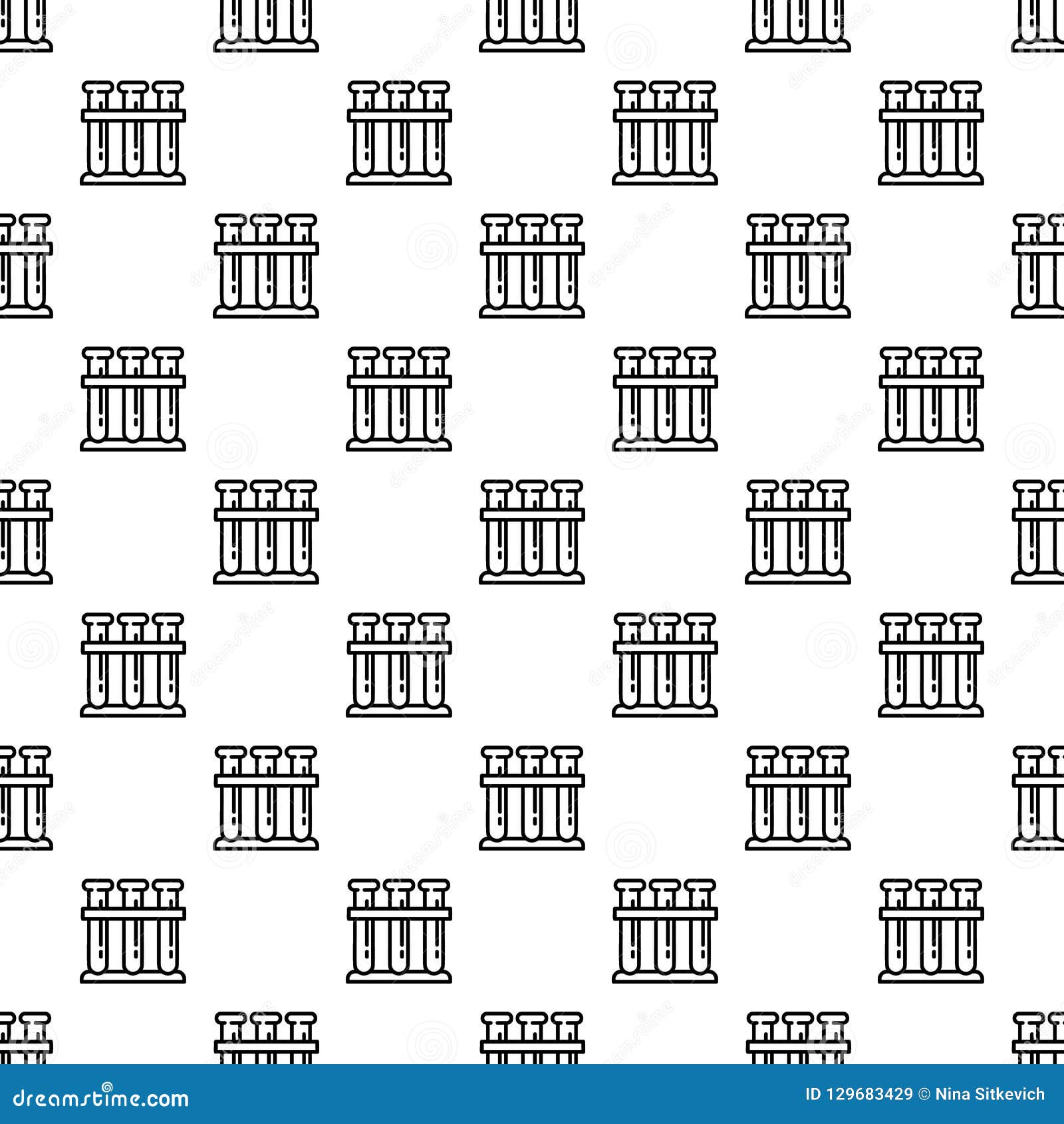 Test tube pattern seamless stock vector. Illustration of design - 129683429