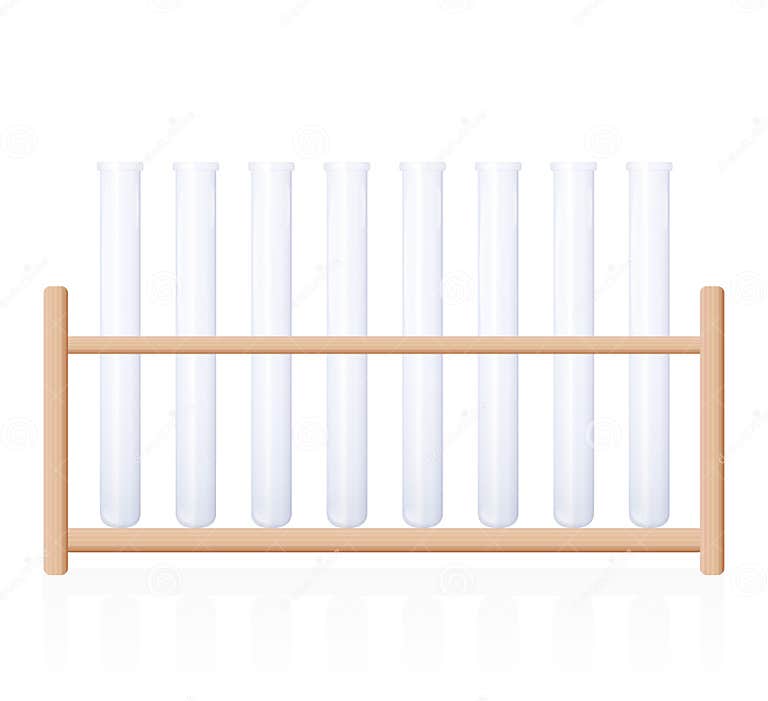 Test Tube Rack Laboratory Item Empty Stock Vector - Illustration of ...