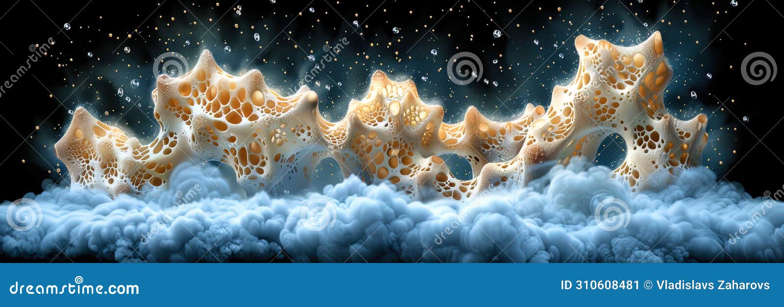 A Test Tube with a Reaction of Foam Formation, Where a Bubble Structure ...