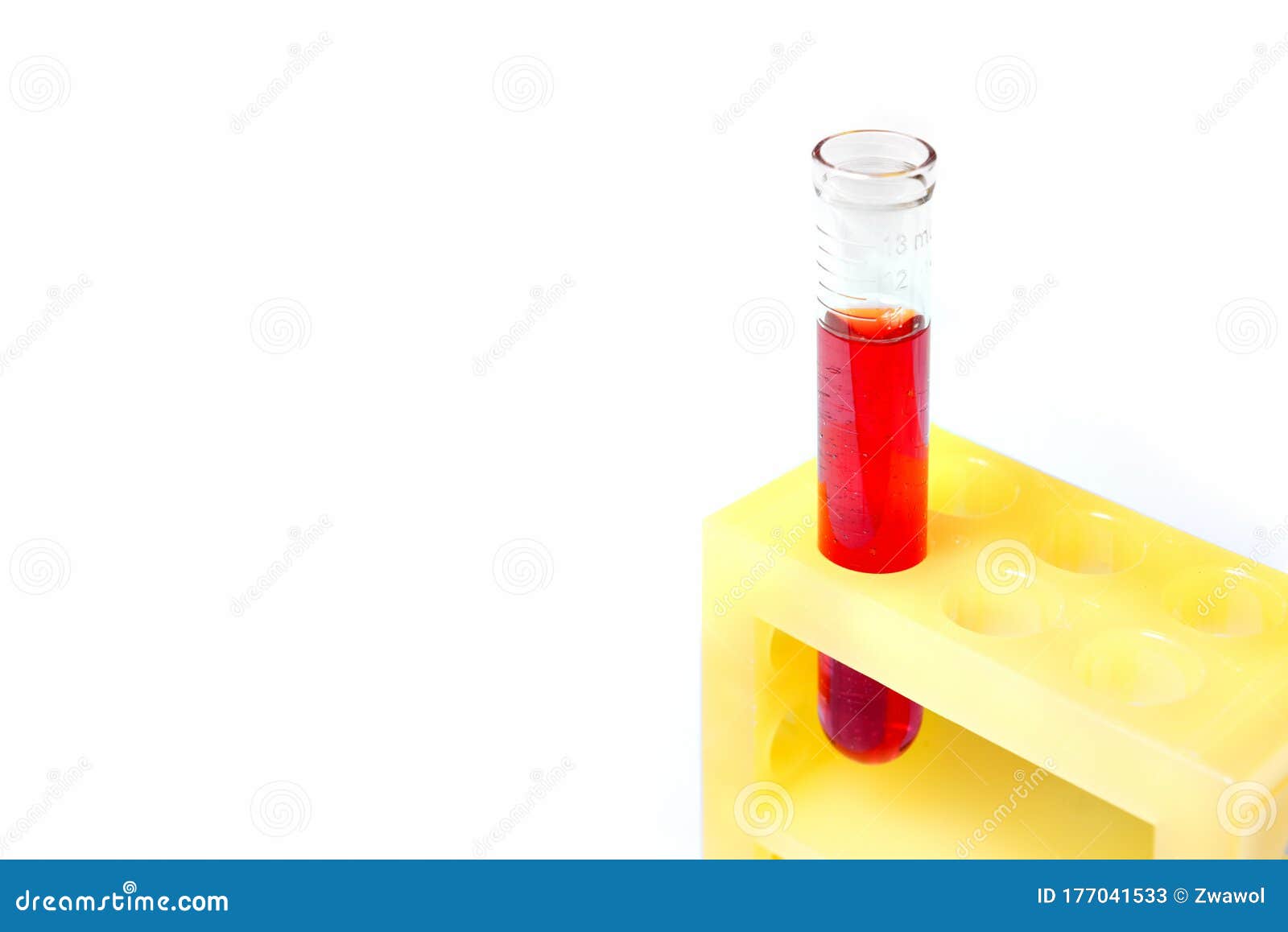 Test tube with red liquid stock image. Image of research - 177041533