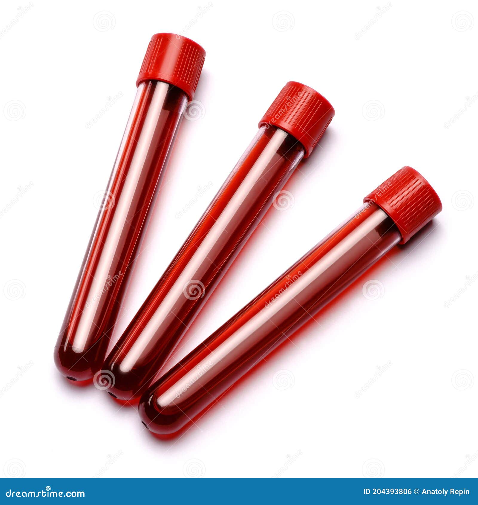 Test Tube with Red Plug Isolated on White Background Stock Photo ...