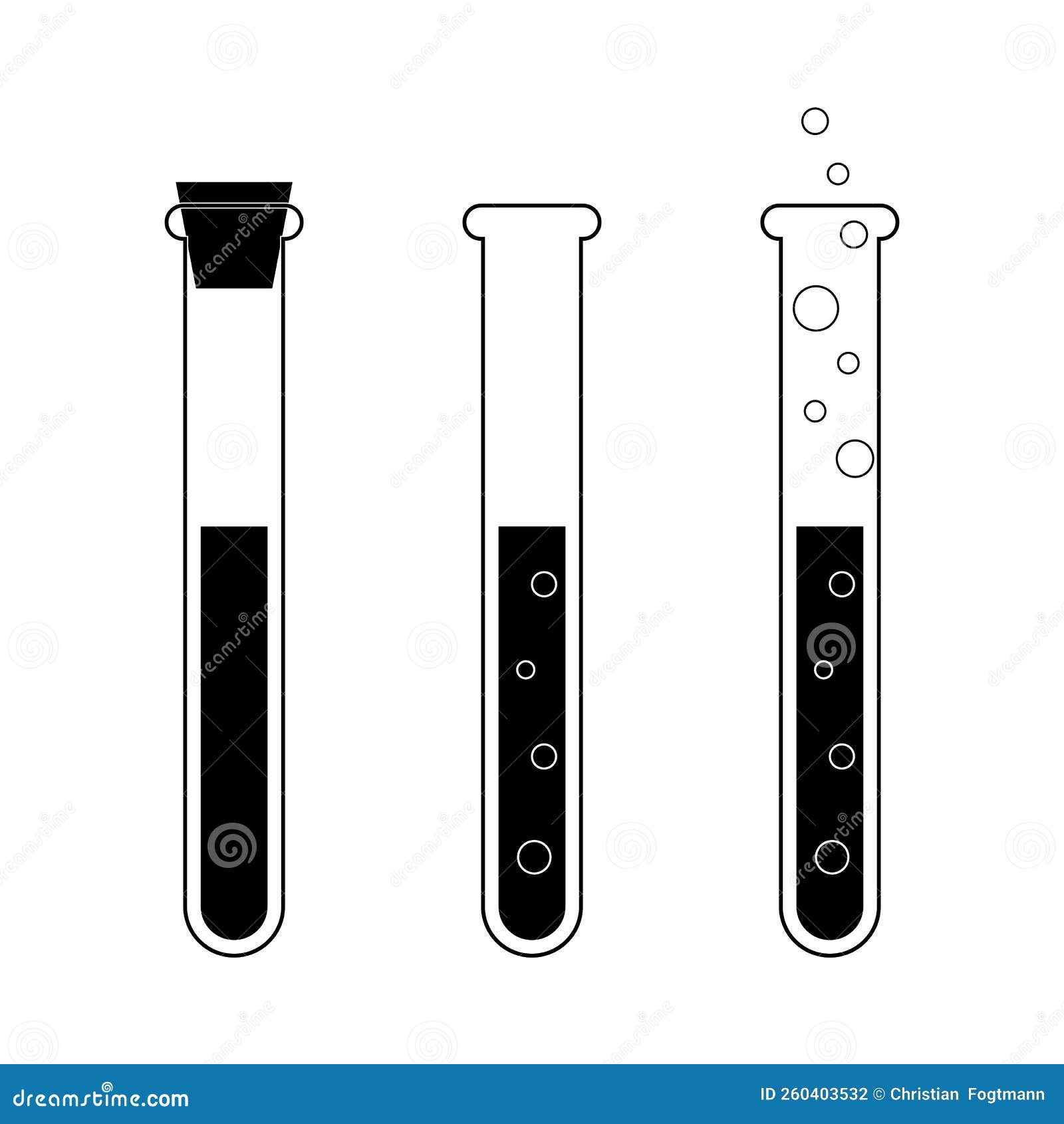 Test Tube Set Black White Flat Design Icon Stock Vector - Illustration ...