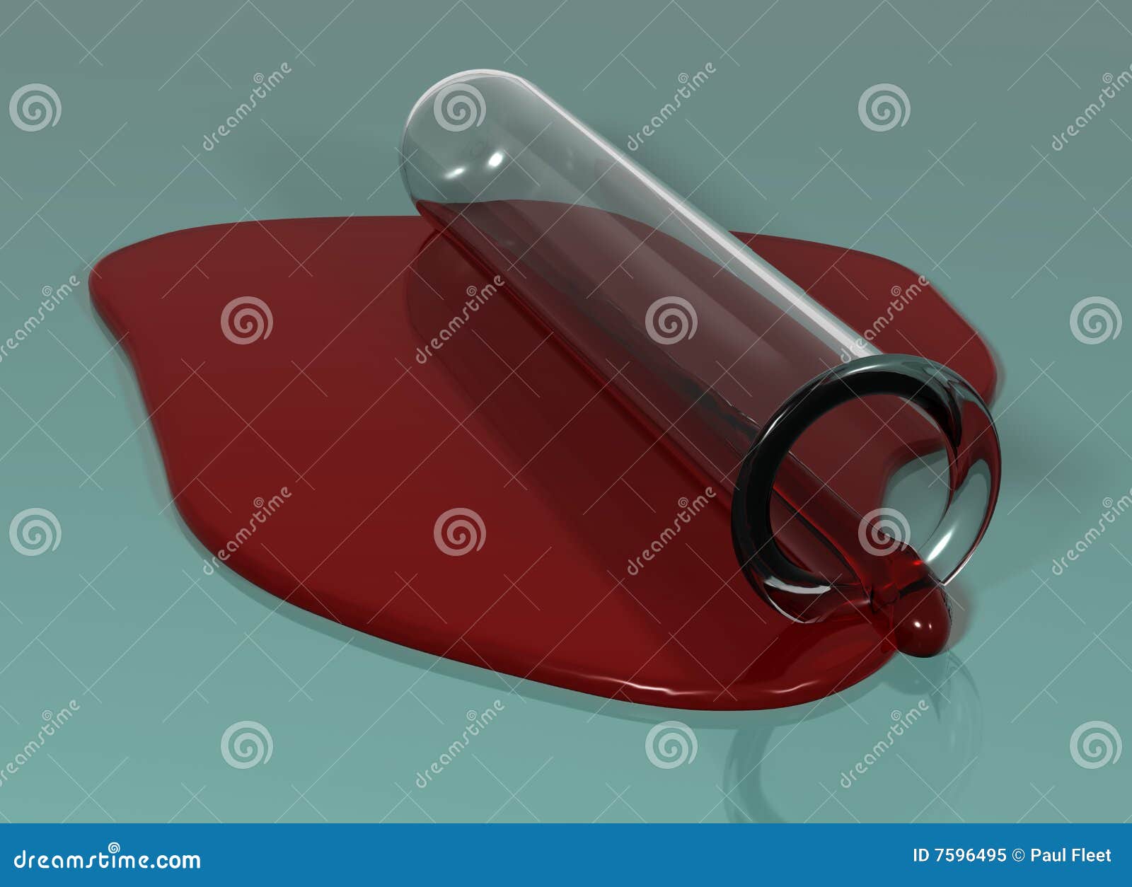 Test tube of spilled blood stock illustration. Illustration of disease ...