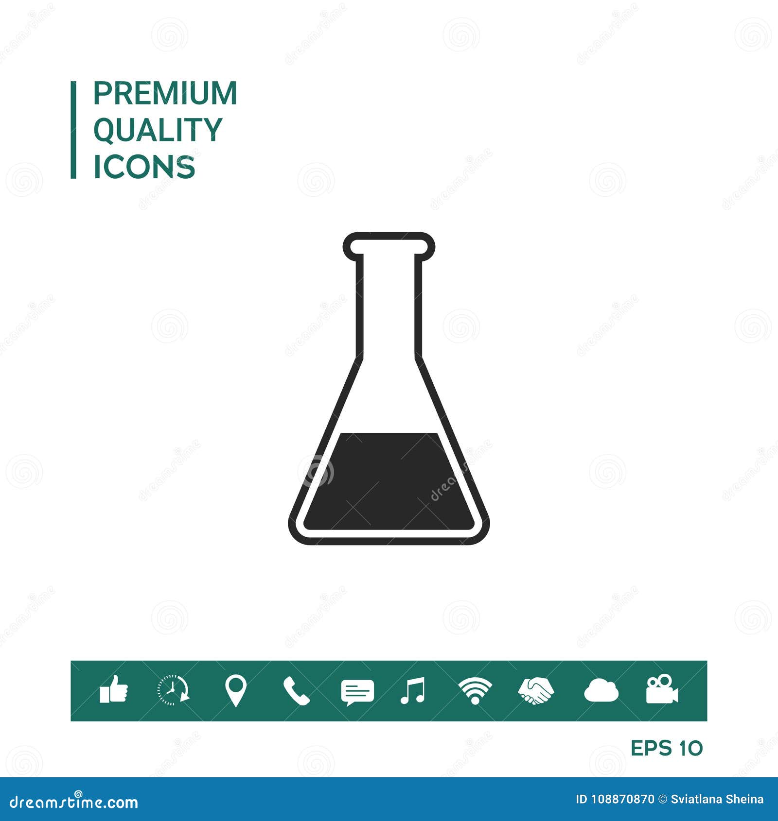Test-tube symbol icon stock vector. Illustration of pharmacology ...
