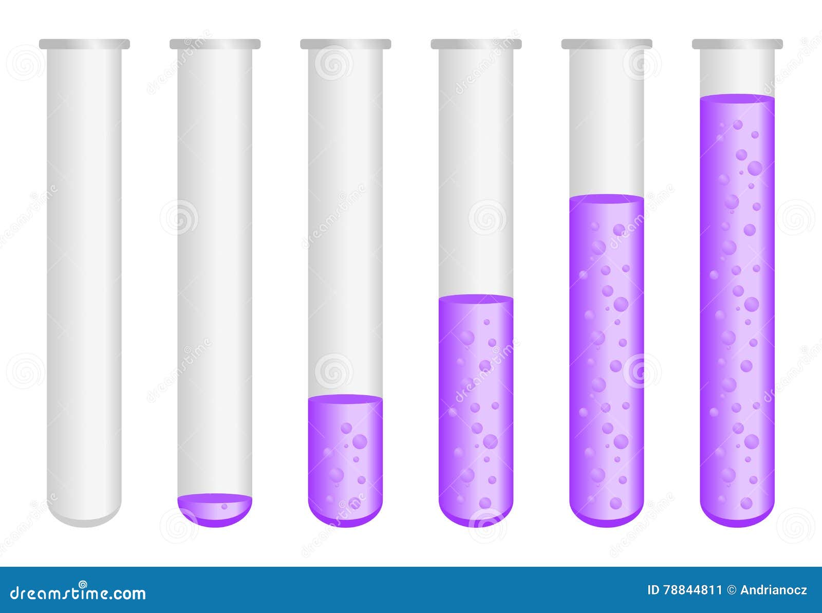 Test Tube with Violet Liquid Isolated on White Stock Illustration ...