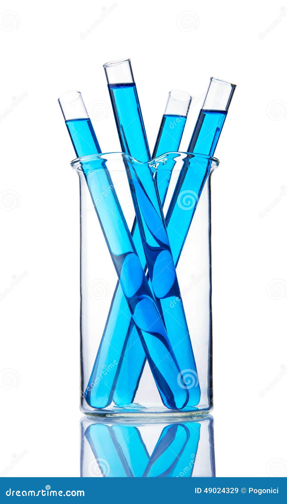 Test tubes in beaker stock image. Image of biology, container - 49024329