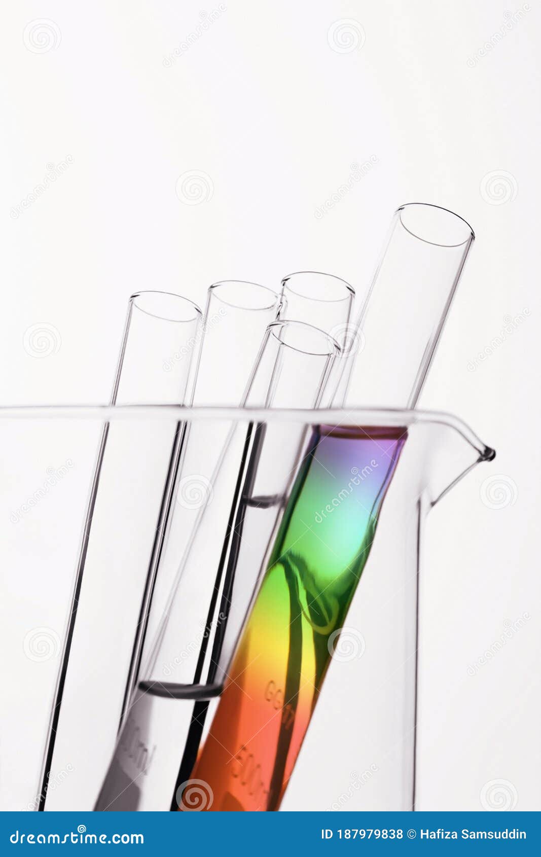 Test Tubes in Beaker. Conceptual Image Stock Photo - Image of ...