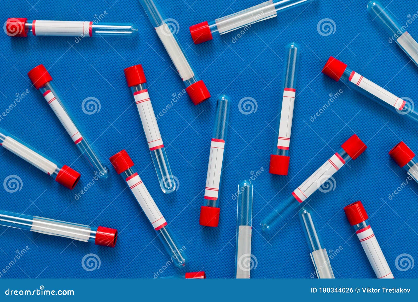 Test Tubes are Blank on a Blue Background for Analyses Stock Photo ...