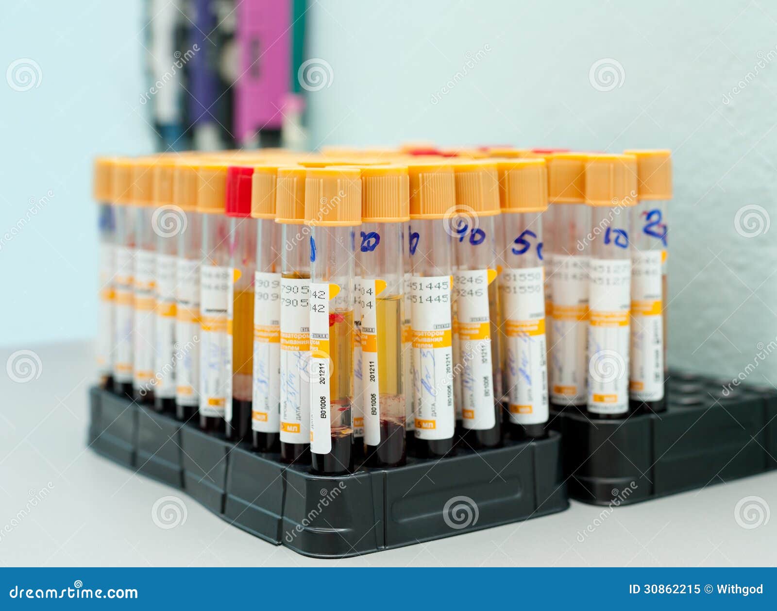 Test tubes with blood stock image. Image of examination - 30862215