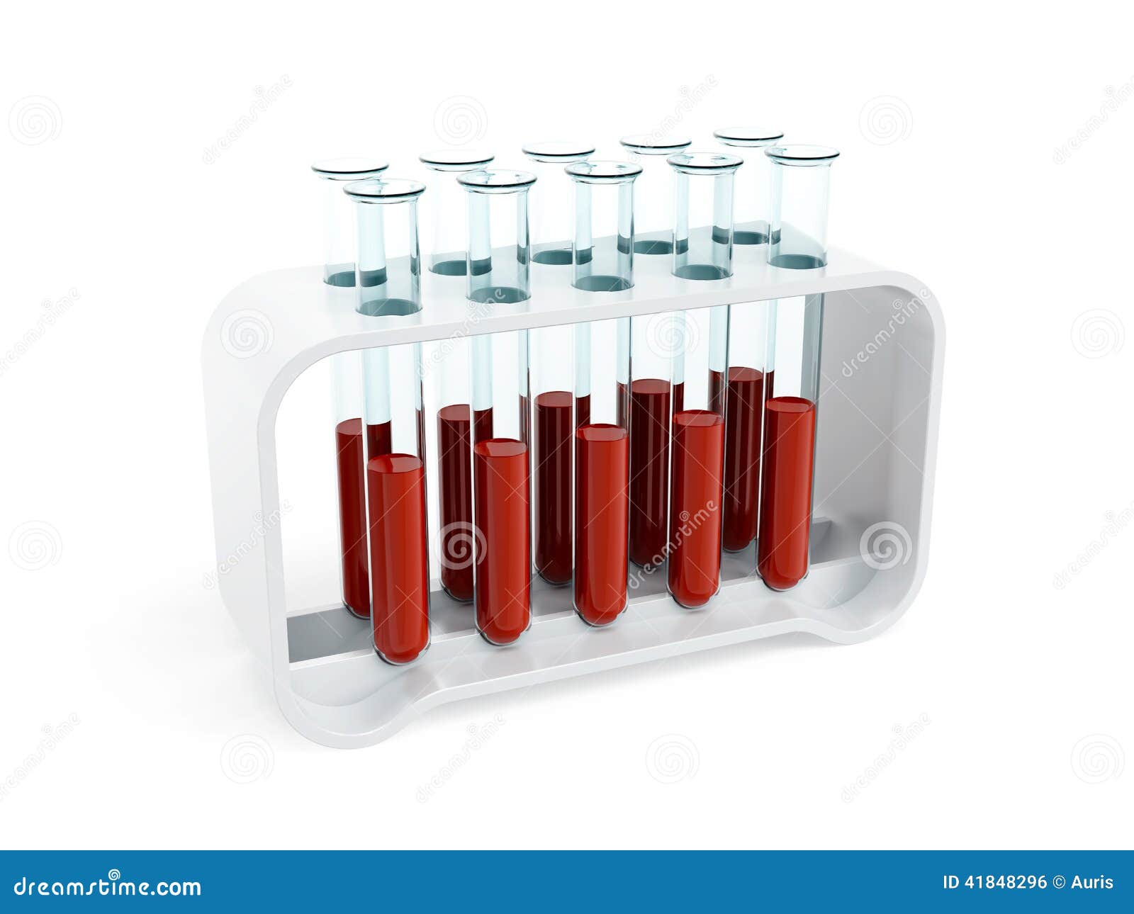 Test Tubes with Blood Samples Stock Illustration - Illustration of ...