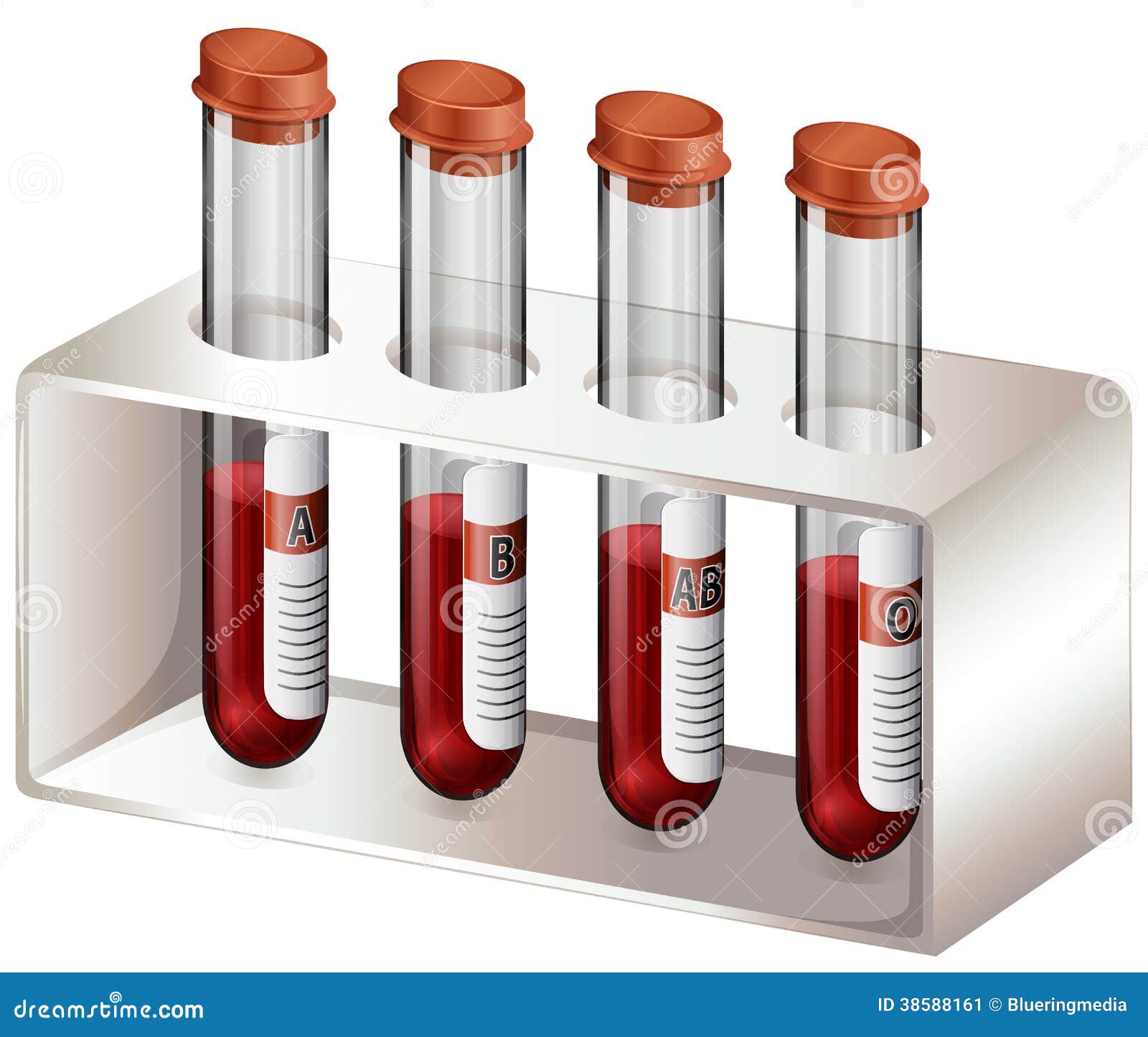 Test Tubes with Blood Samples Stock Vector - Illustration of bottom ...
