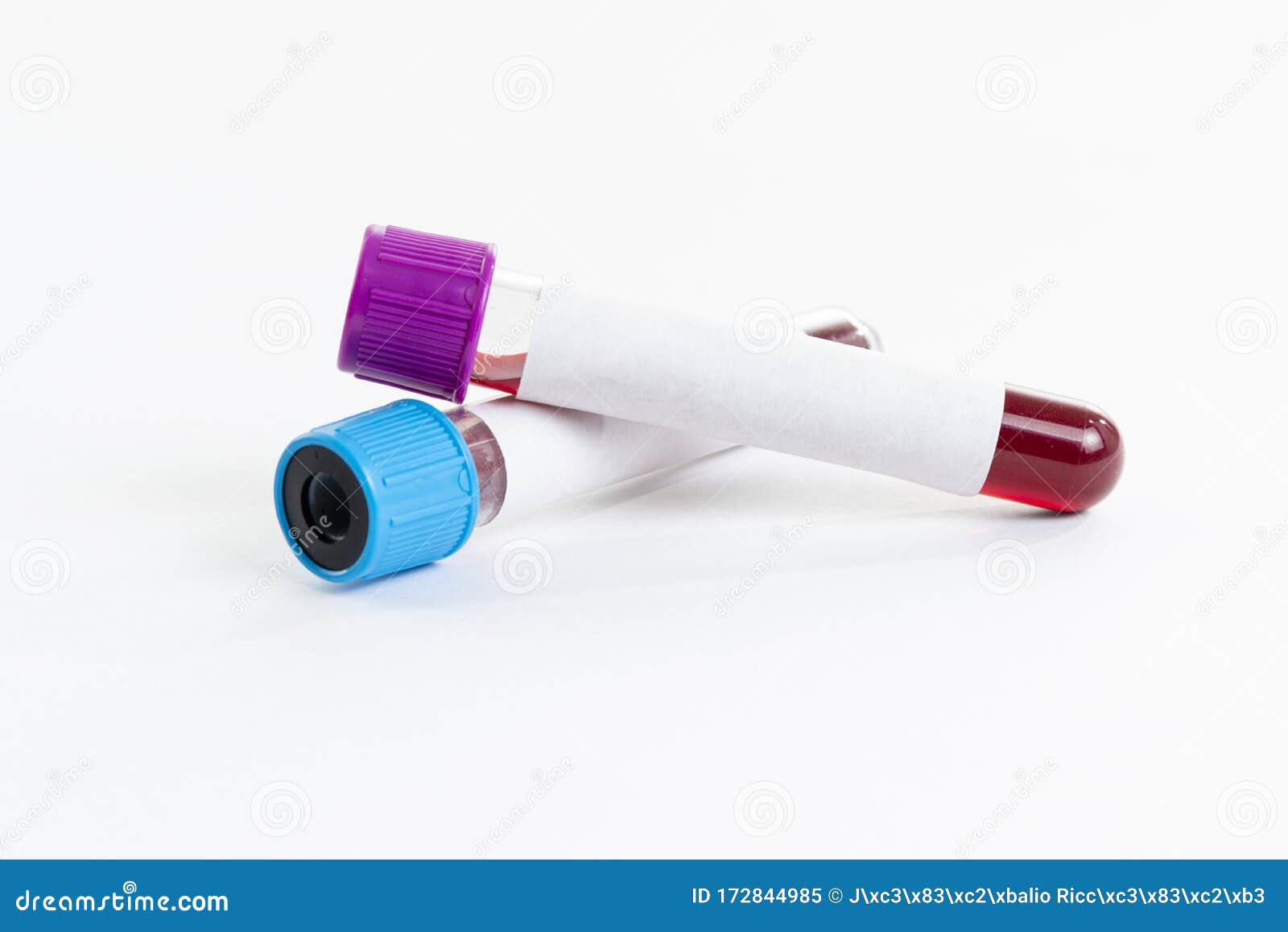 Test Tubes with Blood Samples on White Background Stock Image - Image ...