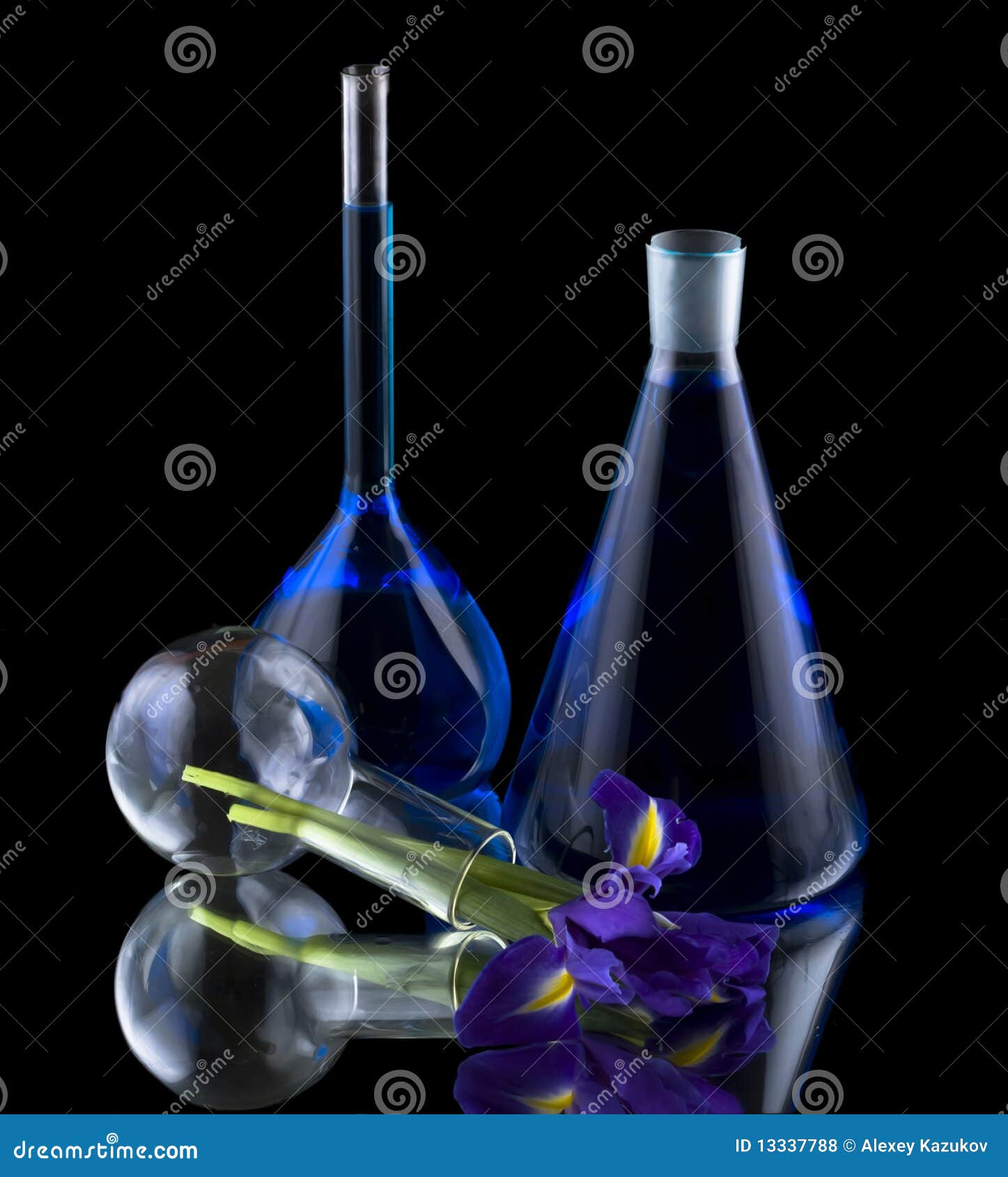 Test Tubes with Blue Liquid Stock Photo - Image of biochemistry ...
