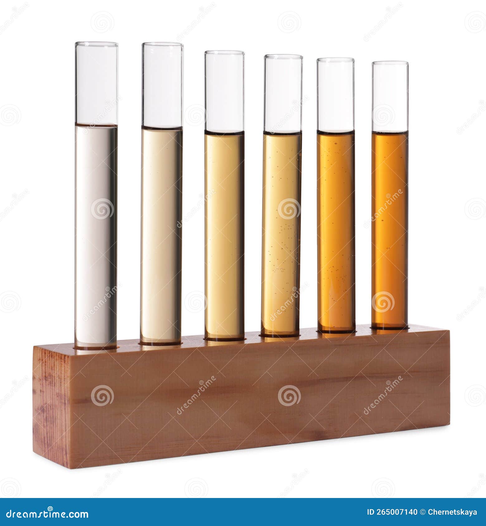 Test Tubes with Brown Liquid in Stand on White Background Stock Photo ...