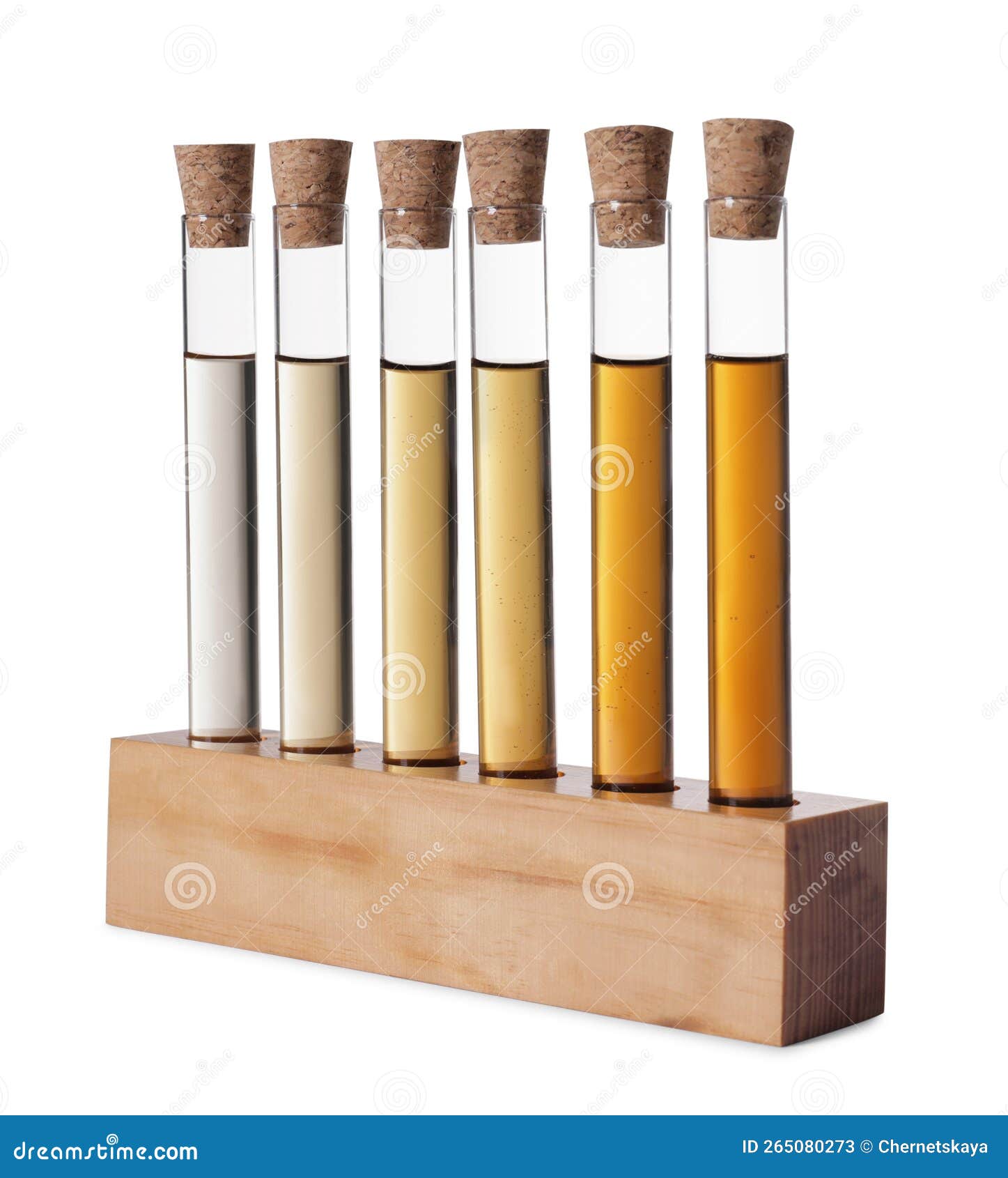 Test Tubes with Brown Liquid in Stand on White Background Stock Image ...