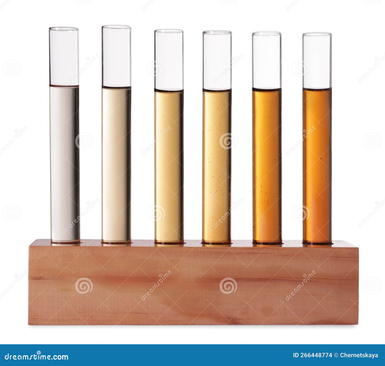 Test Tubes with Brown Liquid in Stand on White Background Stock Photo ...