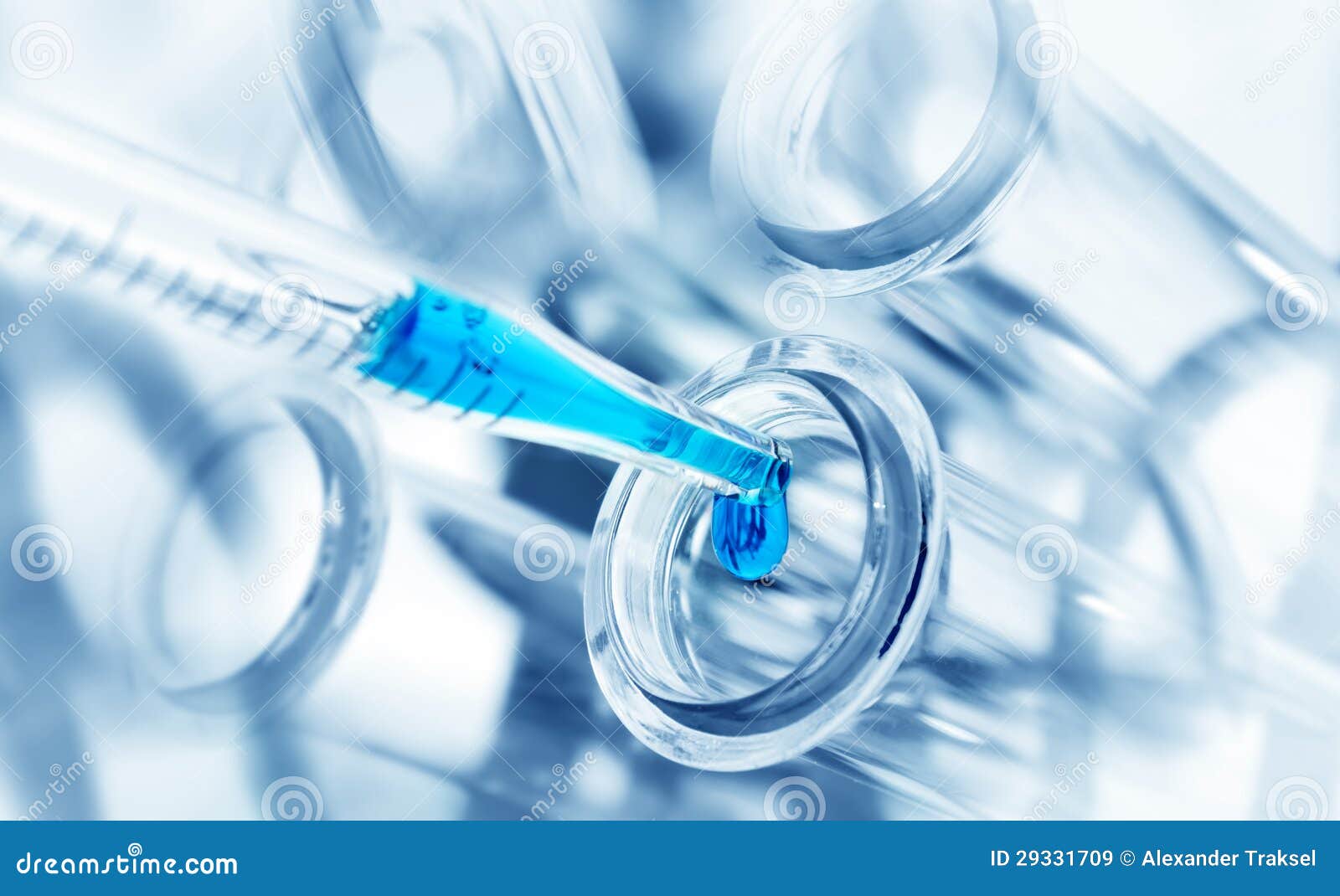 Closeup Of Test Tubes At A Thermal Cycler Block In A Molecular Biology ...