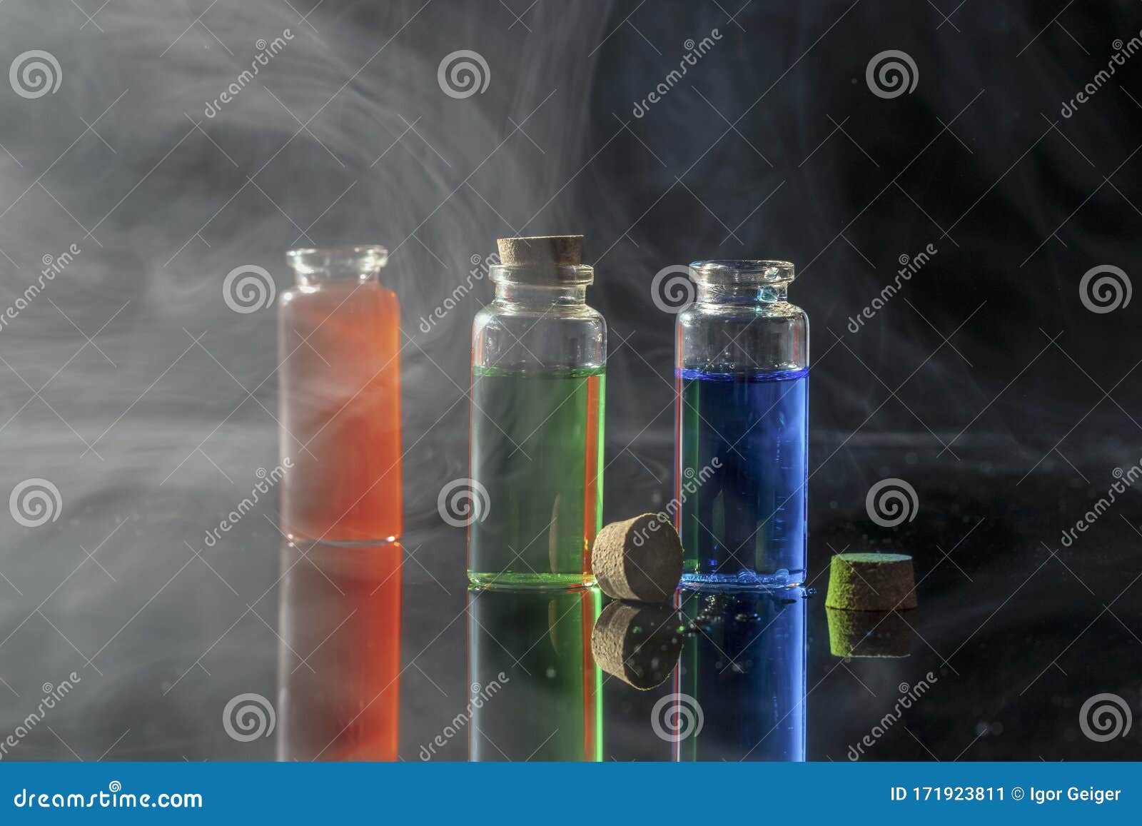 Test Tubes with Colored Liquids in a Research Laboratory Stock Image ...