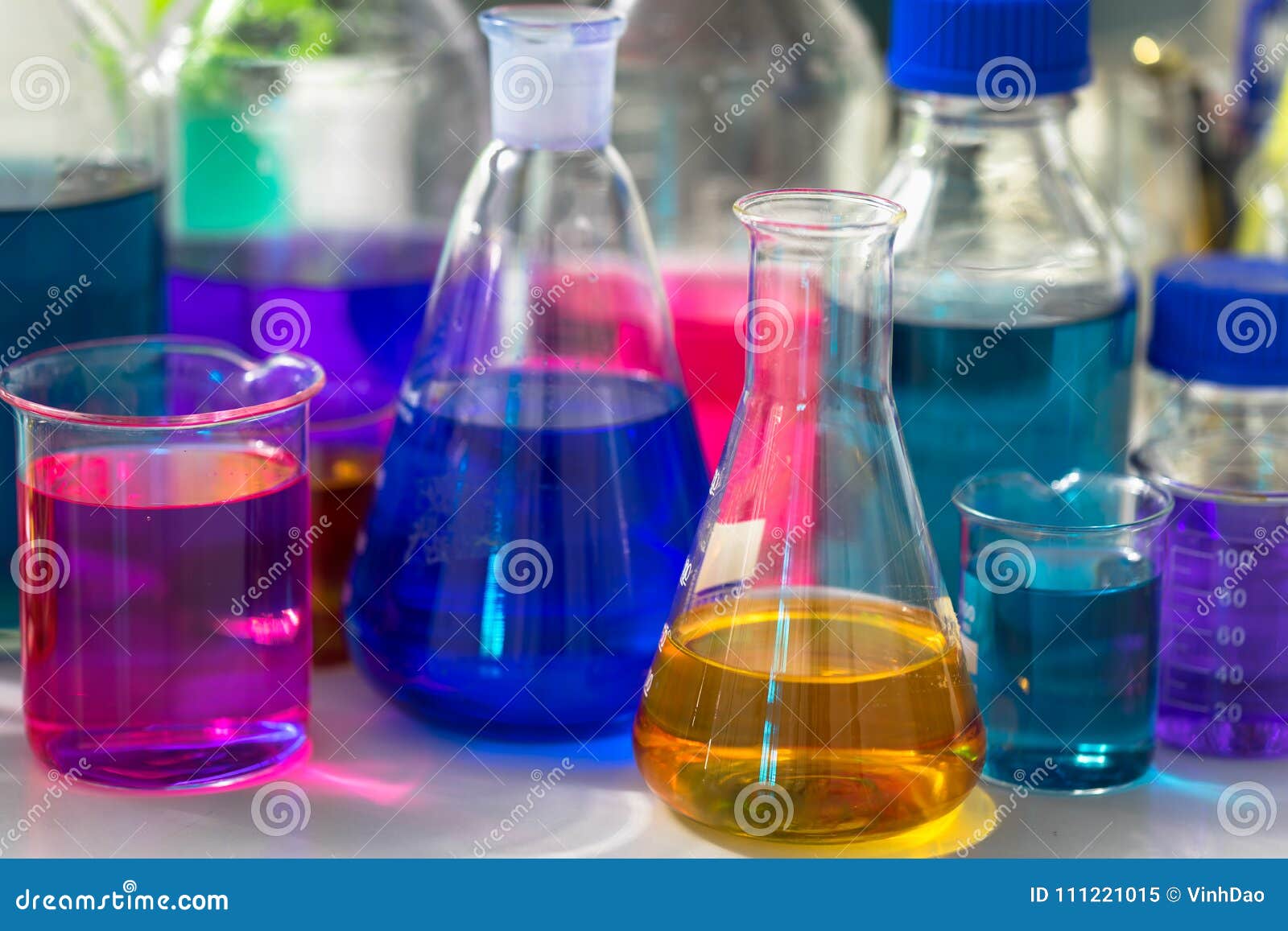 Test Tubes with Colorful Chemicals Stock Image - Image of clinical ...