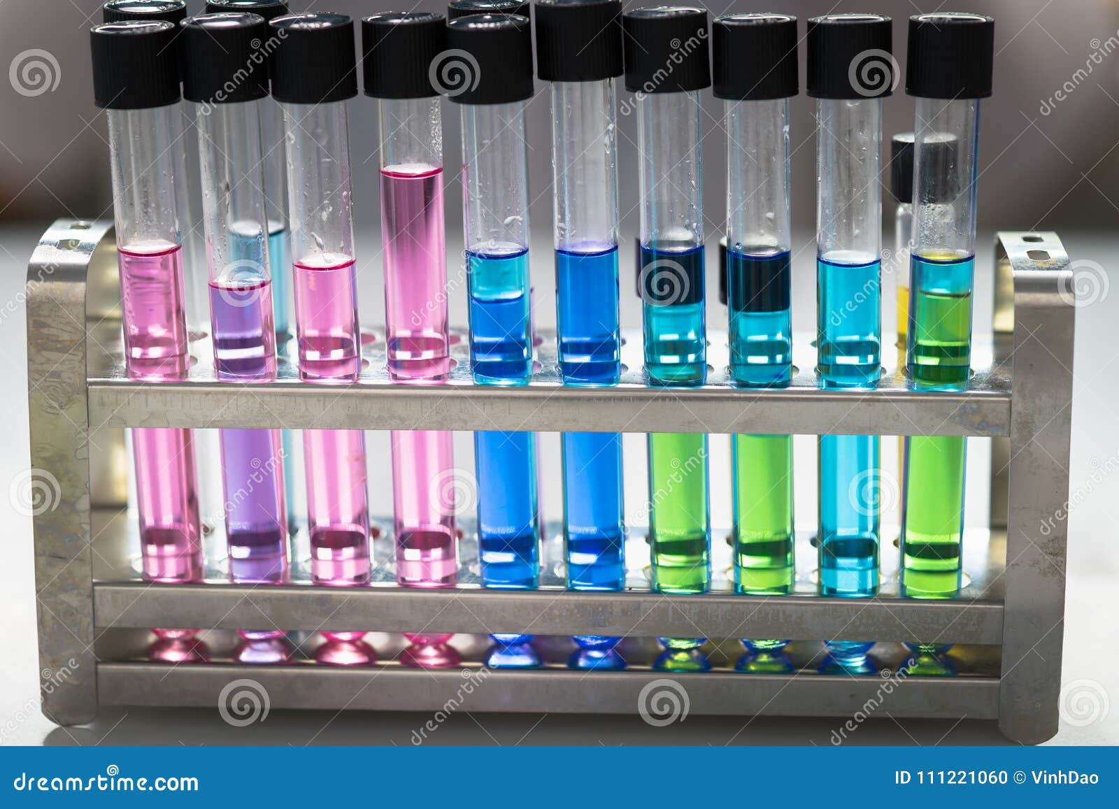Test Tubes with Colorful Chemicals Stock Photo - Image of drop ...