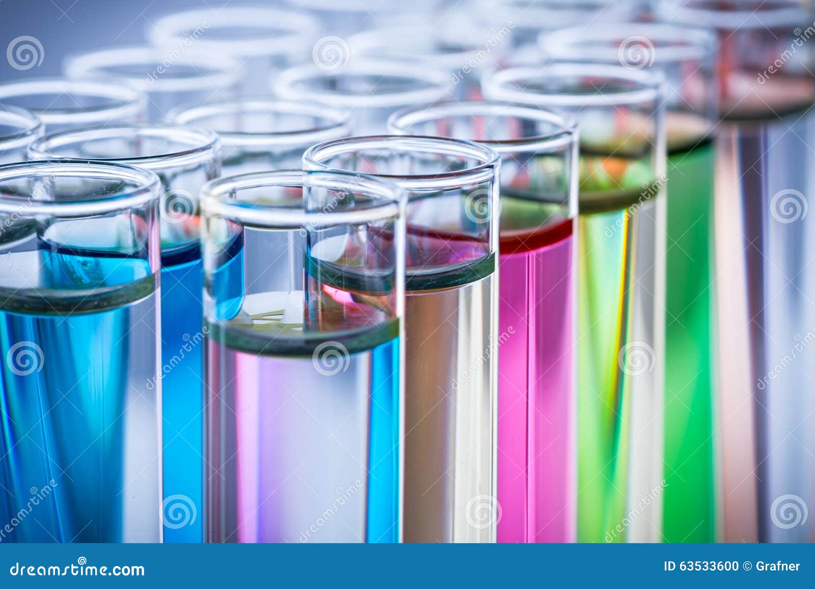Test tubes stock photo. Image of blue, research, closeup - 63533600