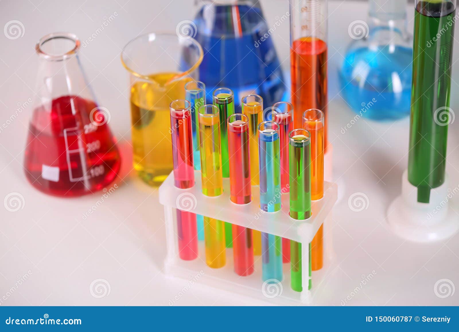 Test Tubes with Colorful Samples in Laboratory Stock Image - Image of ...