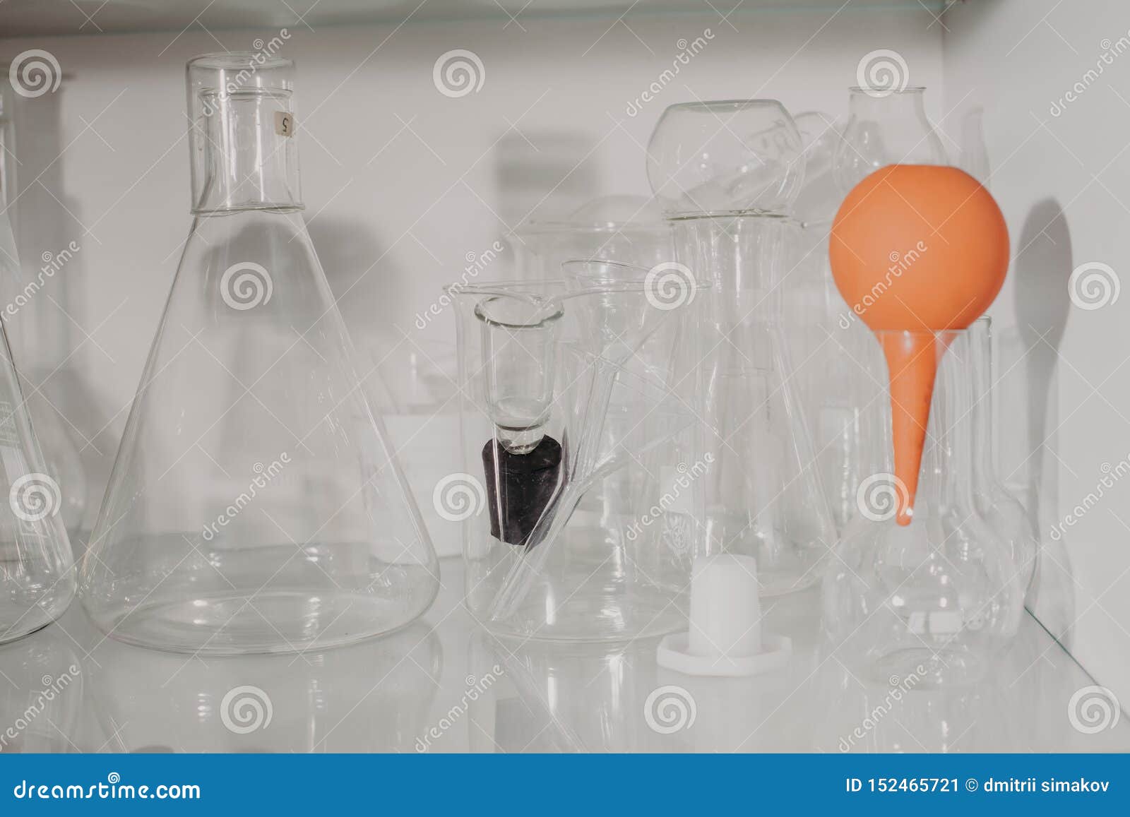 Test Tubes and Containers for Experiments in the Laboratory Stock Image ...