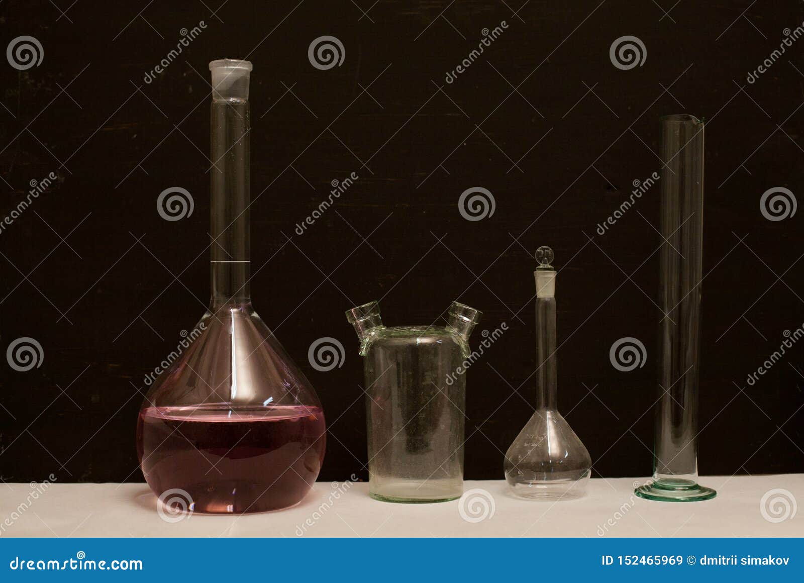 Test Tubes and Containers for Experiments in the Laboratory Stock Image ...