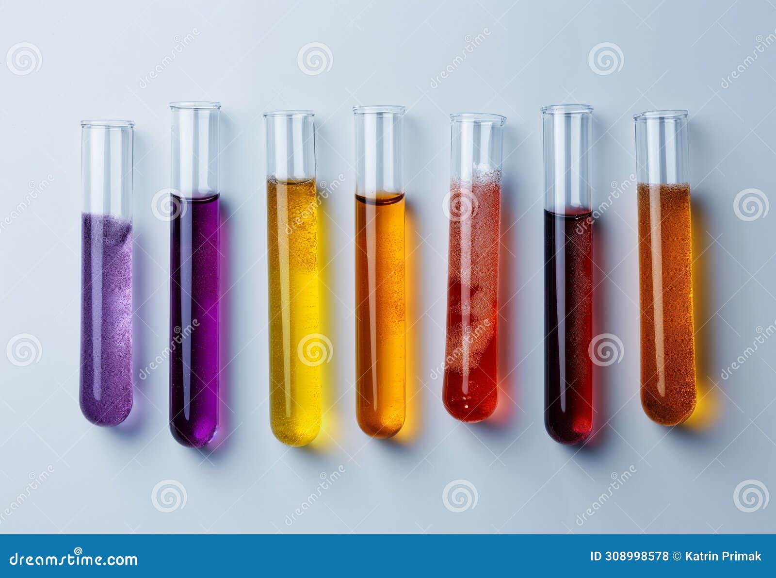 Test Tubes of Different Shapes and Sizes with Different Colored Liquid ...