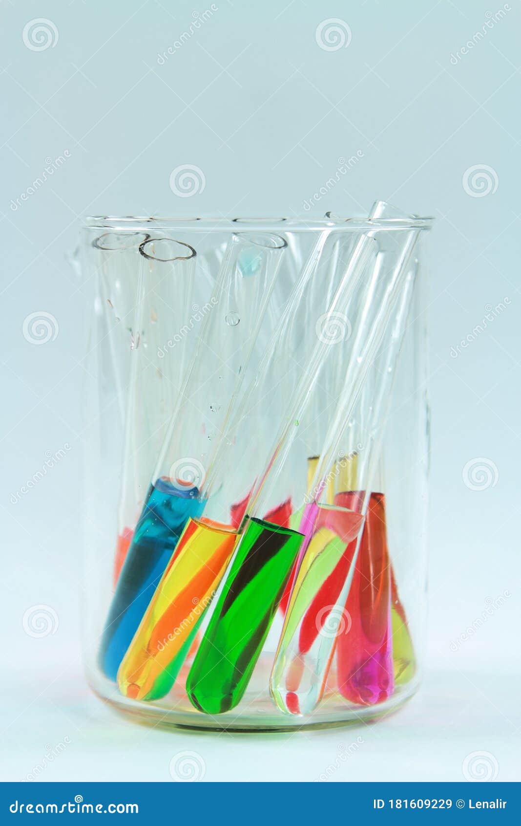 Test Tubes with Different Solutions Stock Image - Image of solutions ...