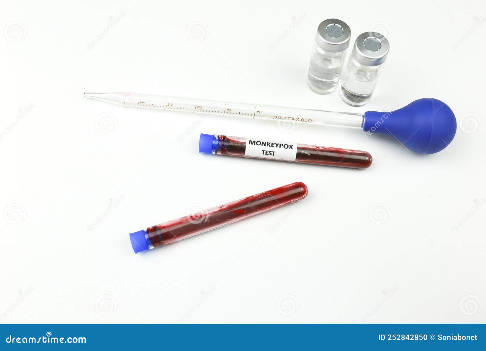 Test Tubes Filled with Blood for Monkeypox Testing Stock Photo - Image ...