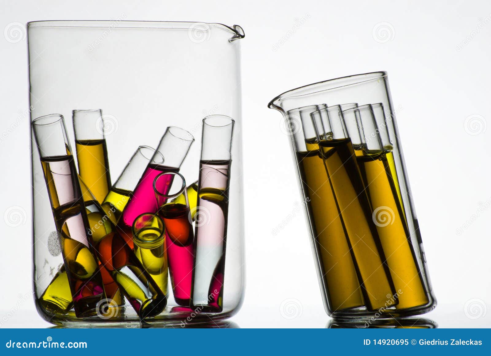 Test Tubes Filled with Colored Liquids Stock Image - Image of liquid ...