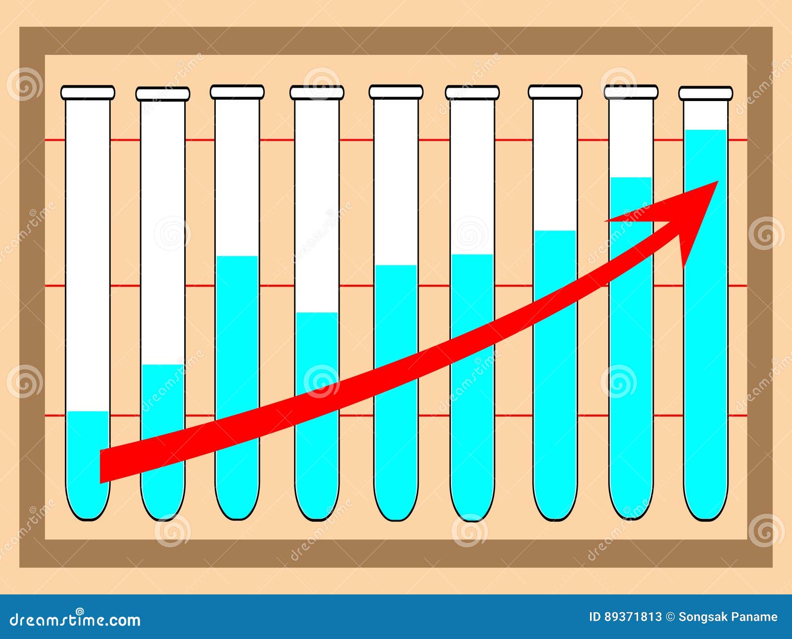 Test tubes graph stock illustration. Illustration of glassware - 89371813