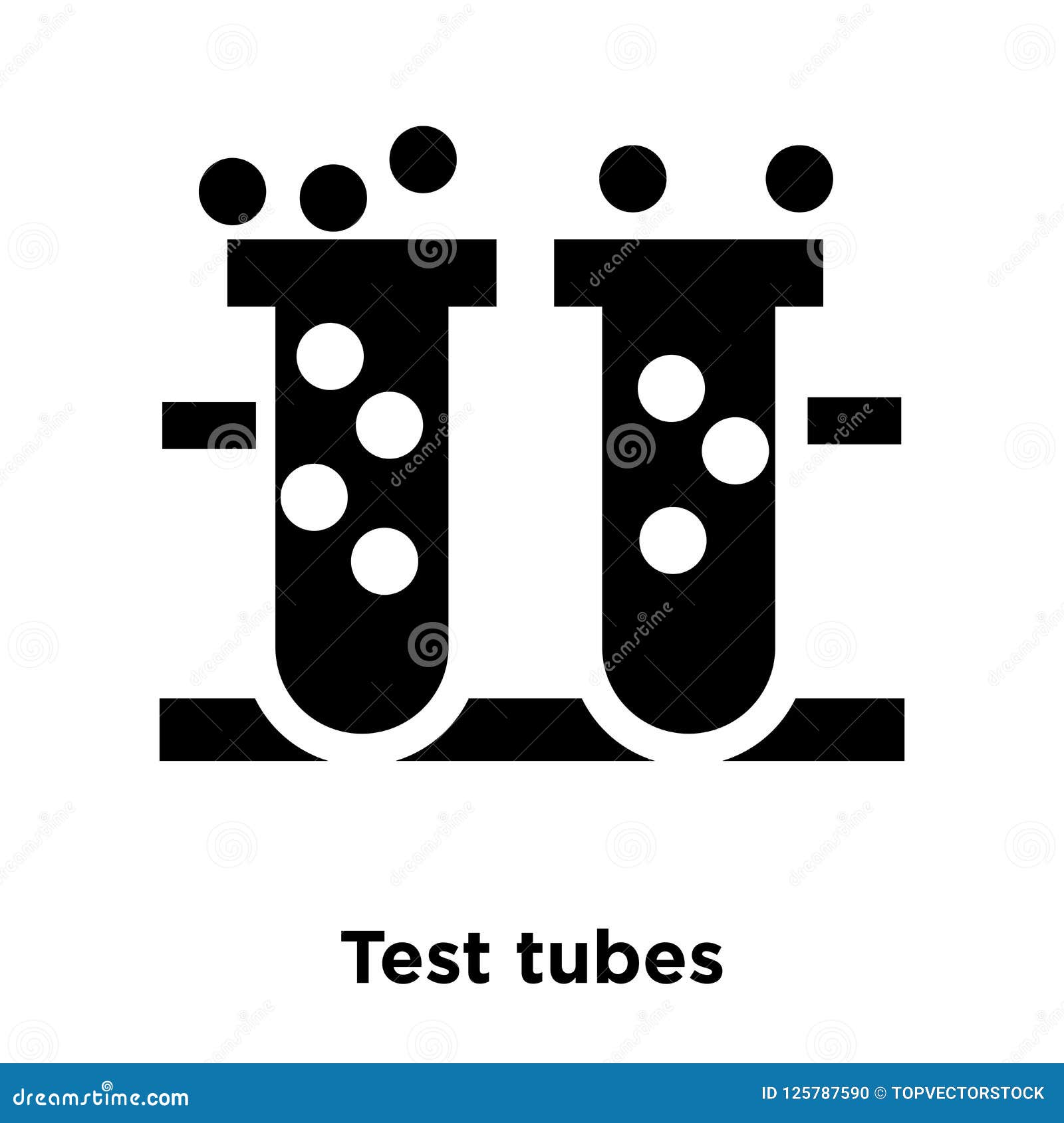 Test Tubes Icon Vector Isolated on White Background, Logo Concept of ...