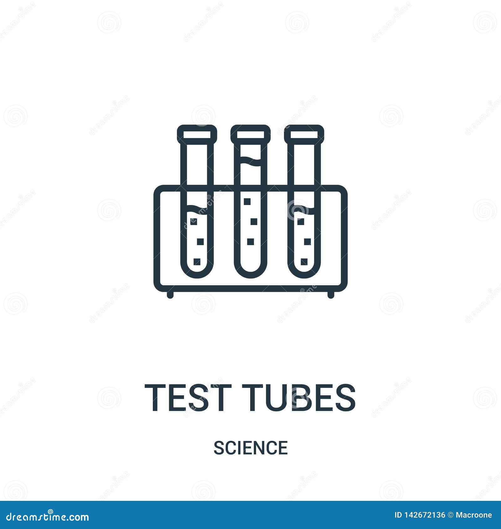 Test Tubes Icon Vector from Science Collection. Thin Line Test Tubes ...