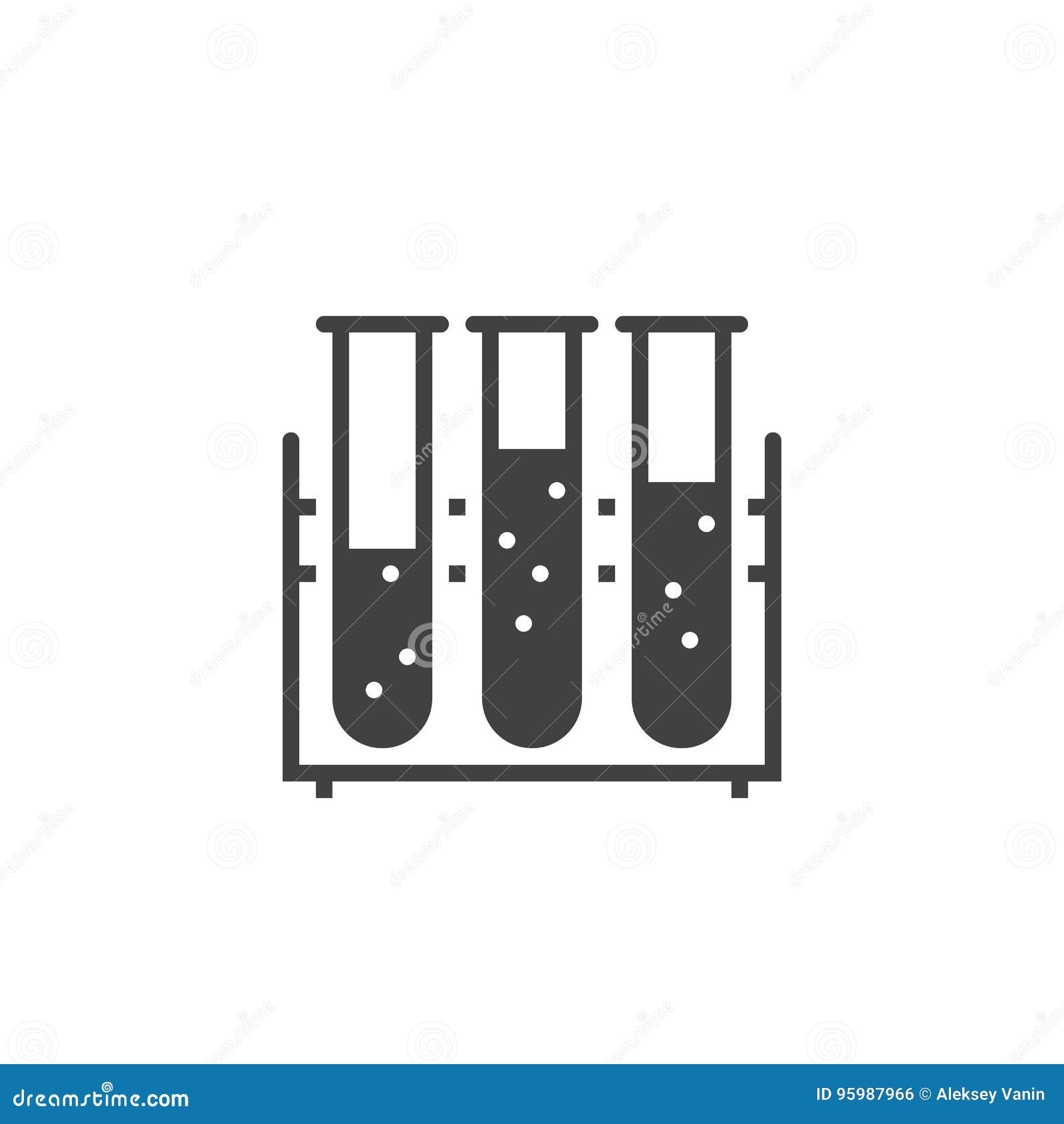 Test Tubes Icon Vector, Solid Logo, Pictogram Isolated on White, Pixel ...