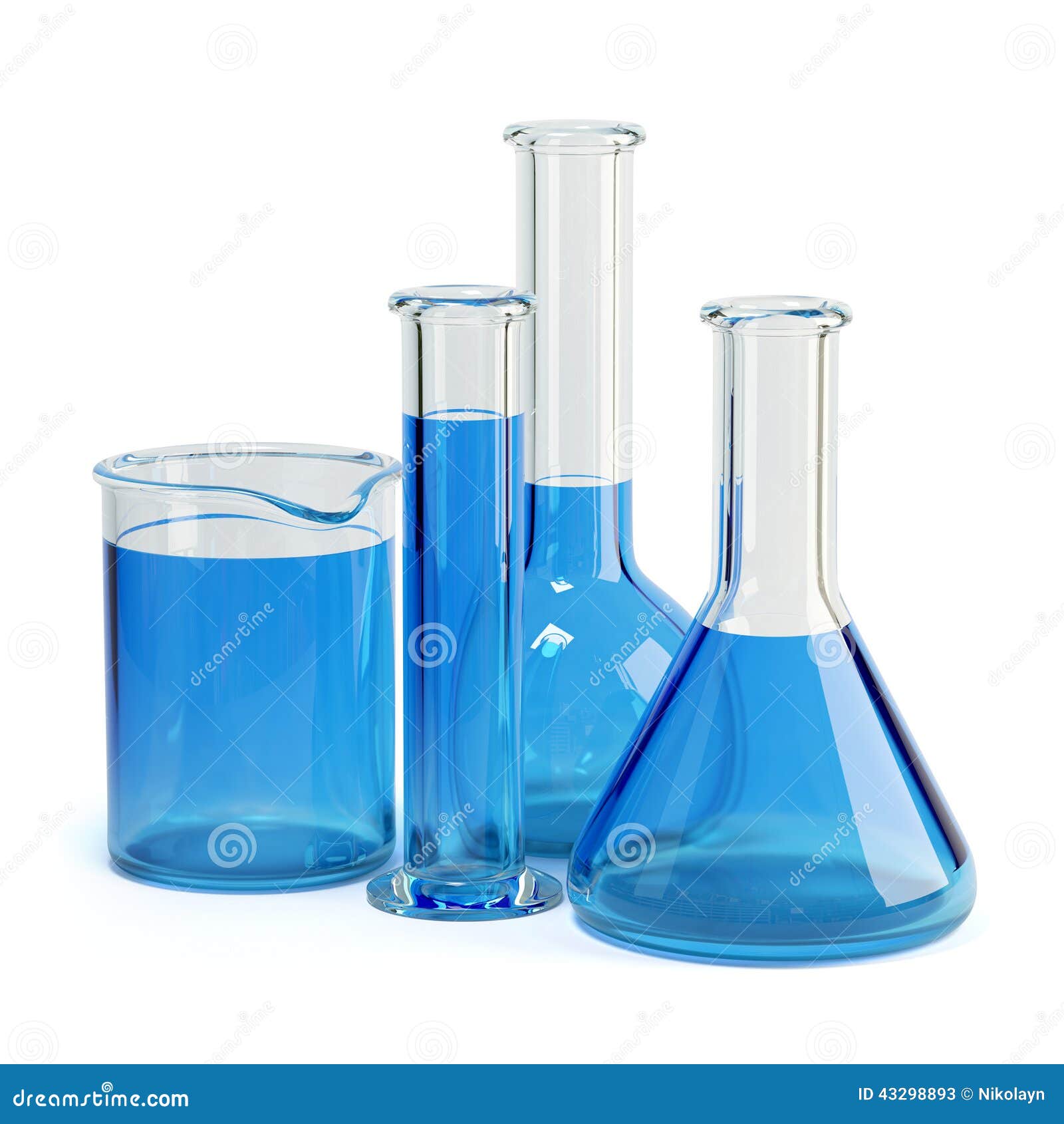 Test-tubes Isolated on White Stock Image - Image of science, flask ...