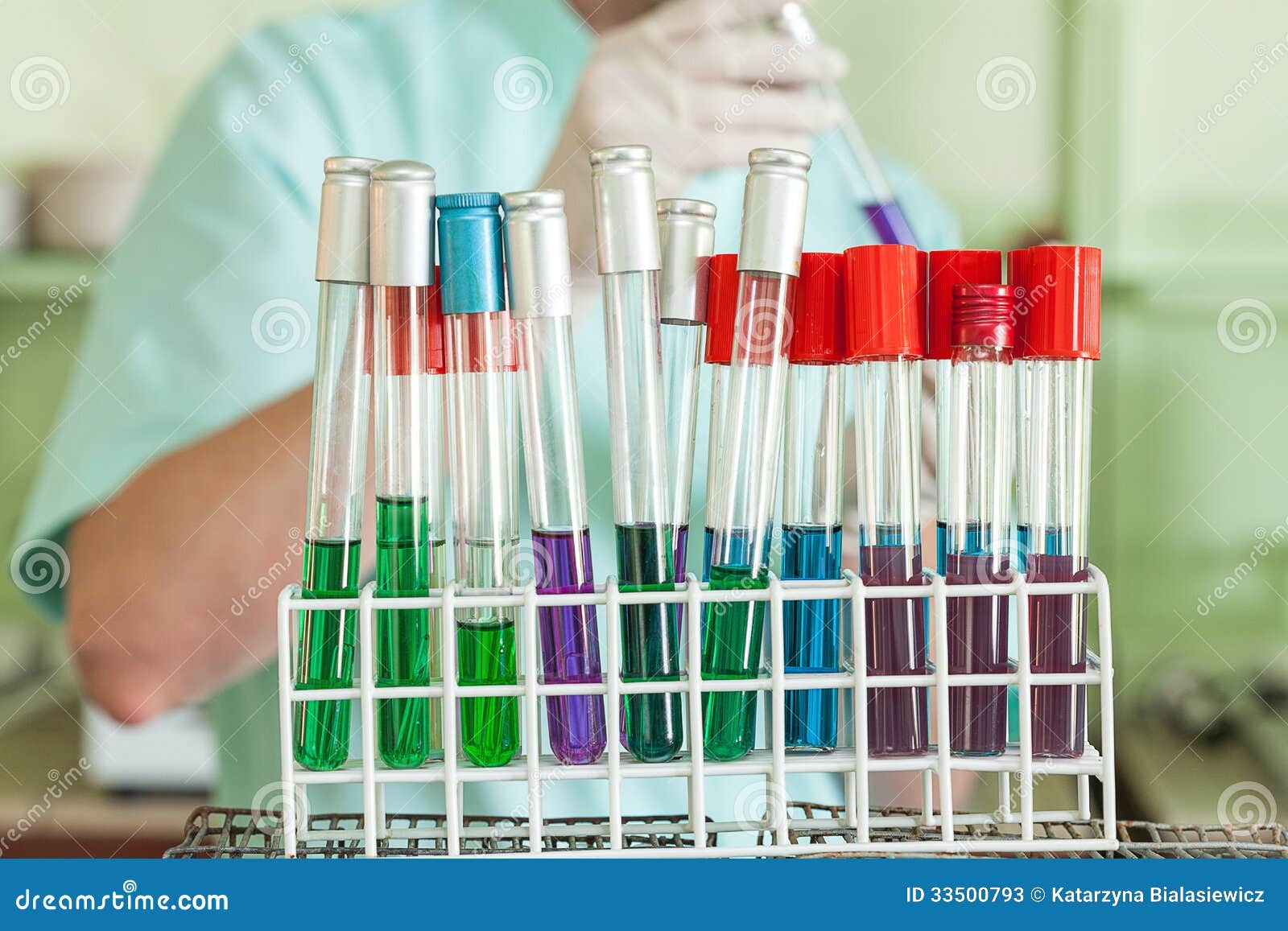Test-tubes in laboratory stock image. Image of interaction - 33500793