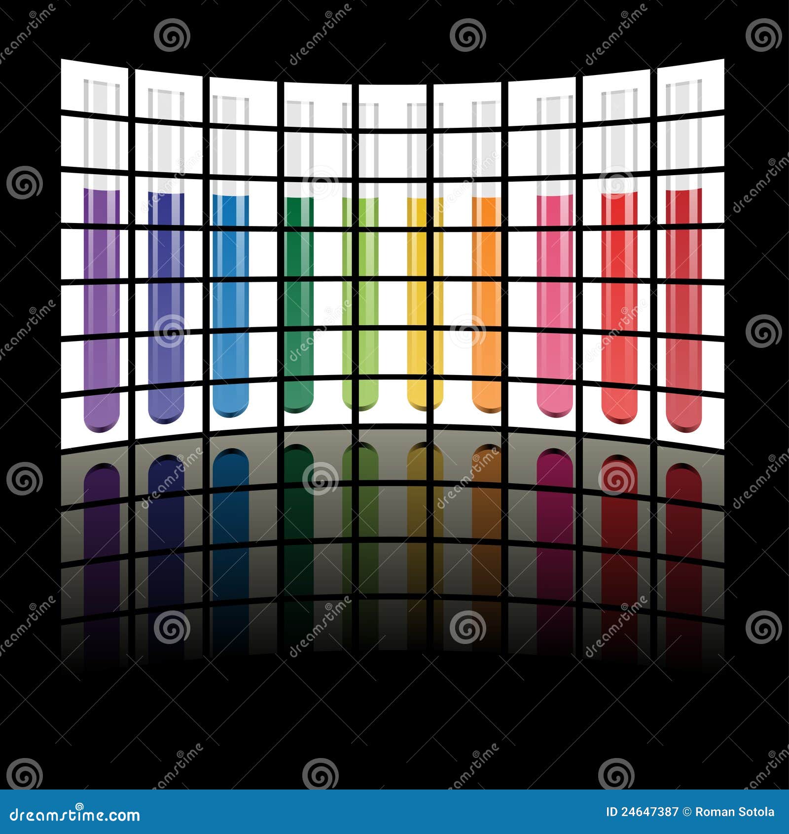 Test Tubes on Lcd Tv Panels Stock Vector - Illustration of fluid ...