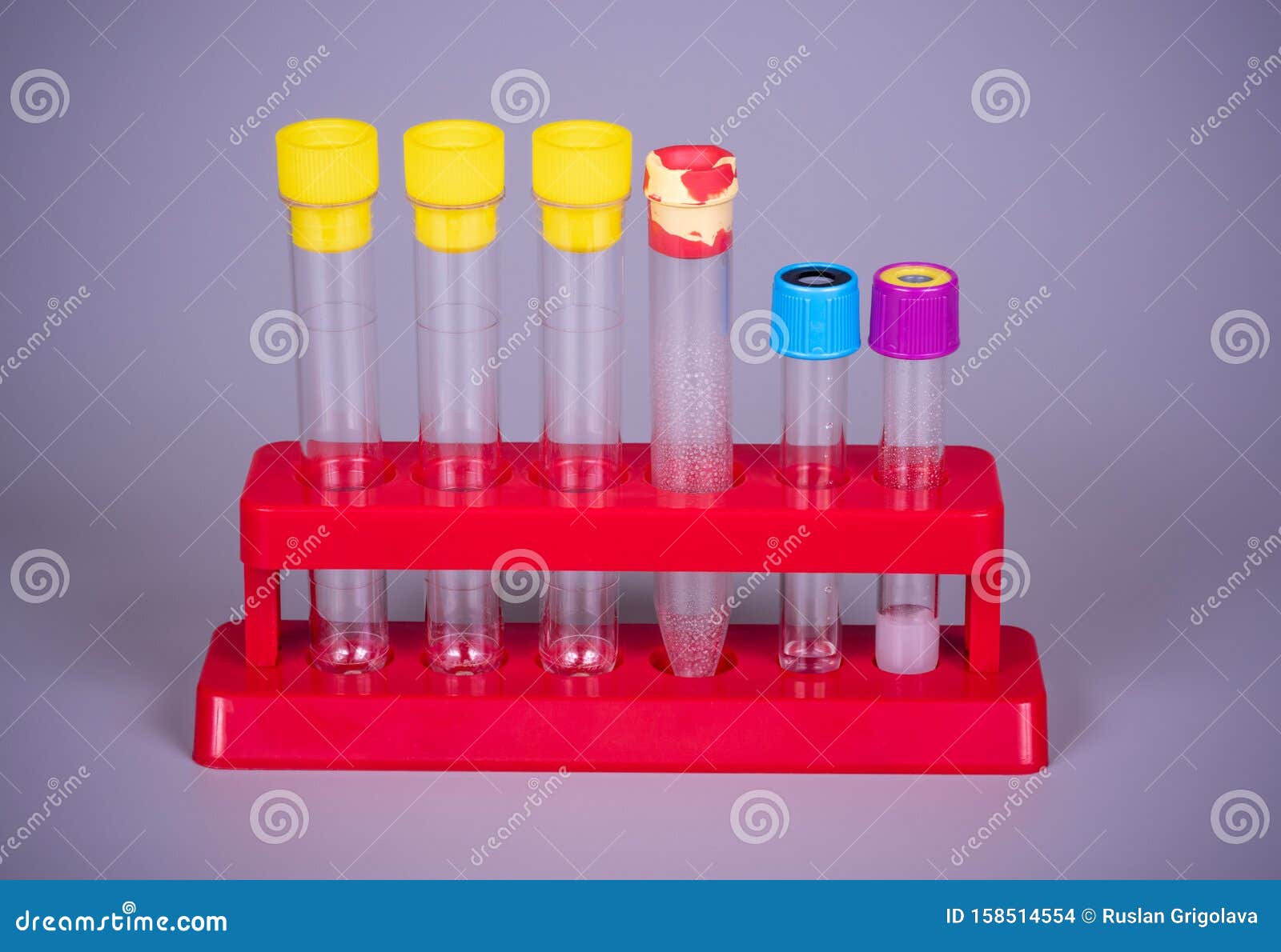 Test Tubes with a Lid on a Laboratory Bench Stock Photo - Image of ...
