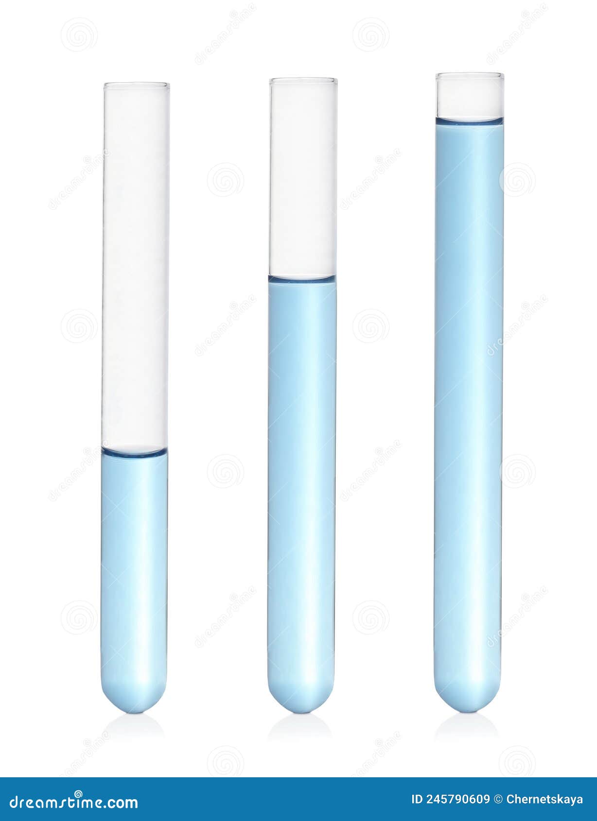 Test Tubes with Light Blue Samples on White Background, Collage Stock ...