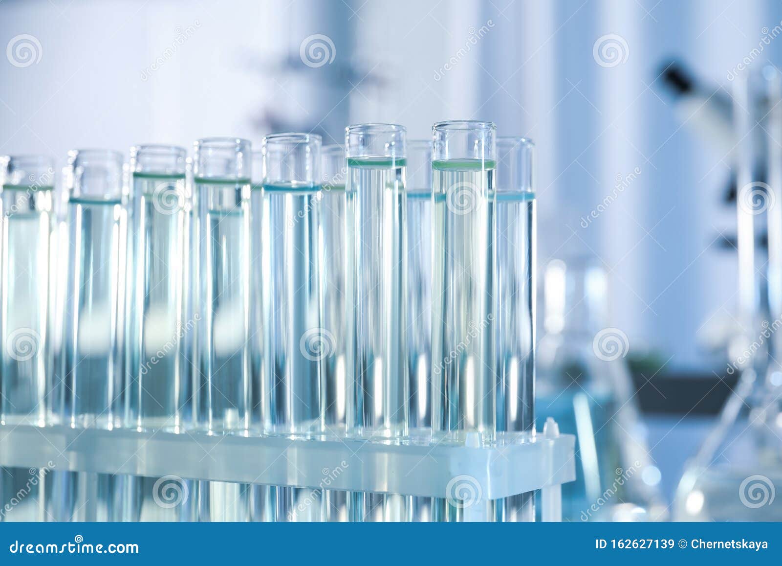 Test Tubes with Liquid Samples for Analysis in Laboratory Stock Image ...