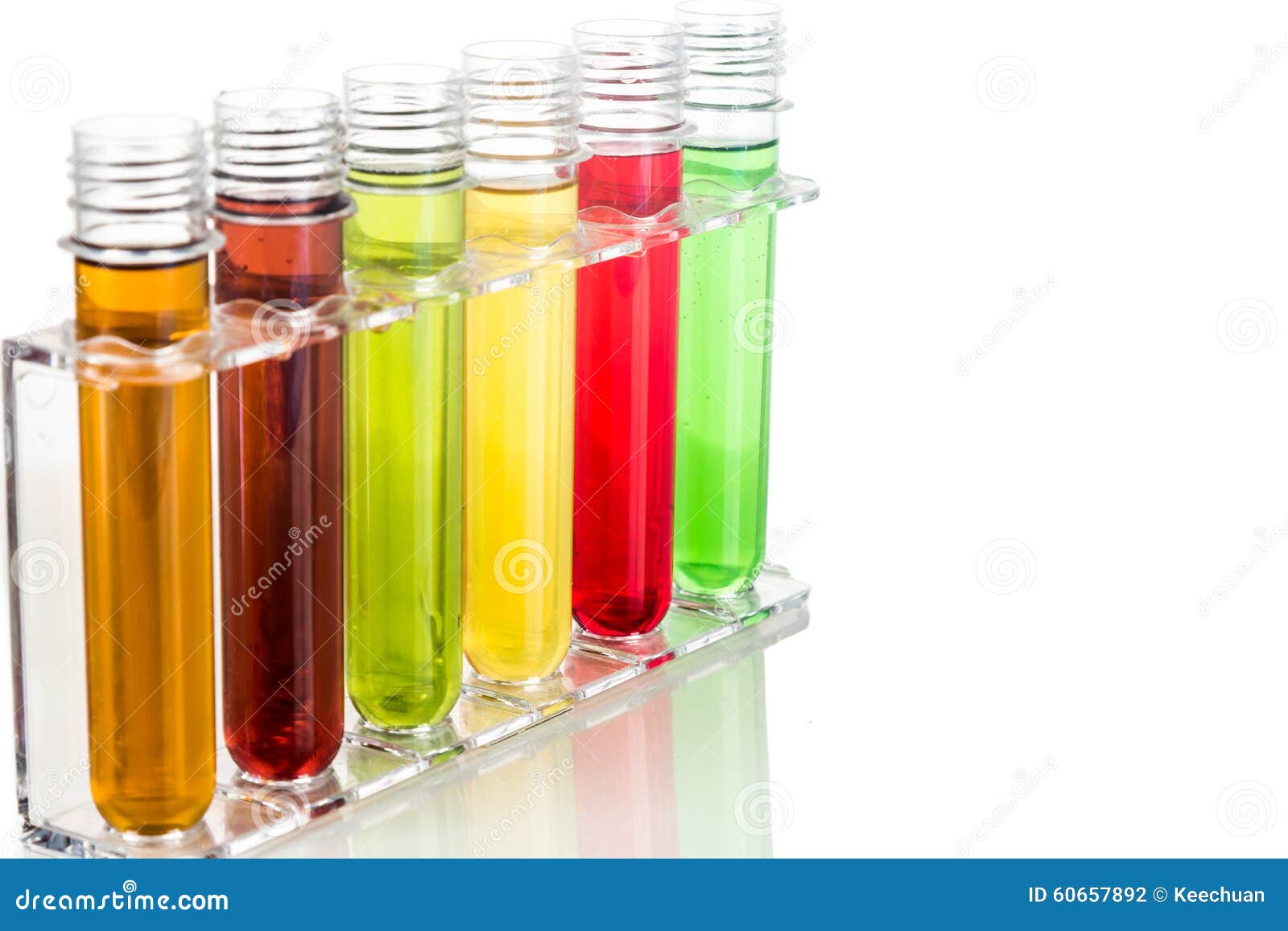 Test Tubes with Multi Color Chemicals in White Stock Photo - Image of ...