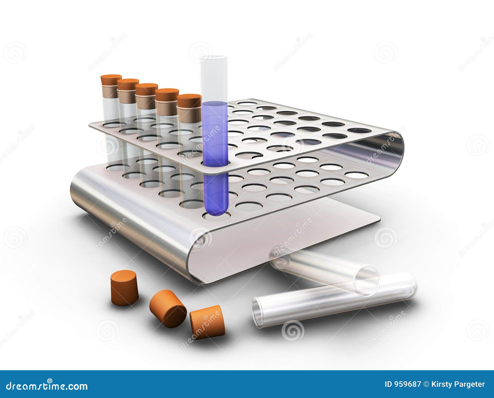 Test tubes in a rack stock illustration. Illustration of test - 959687