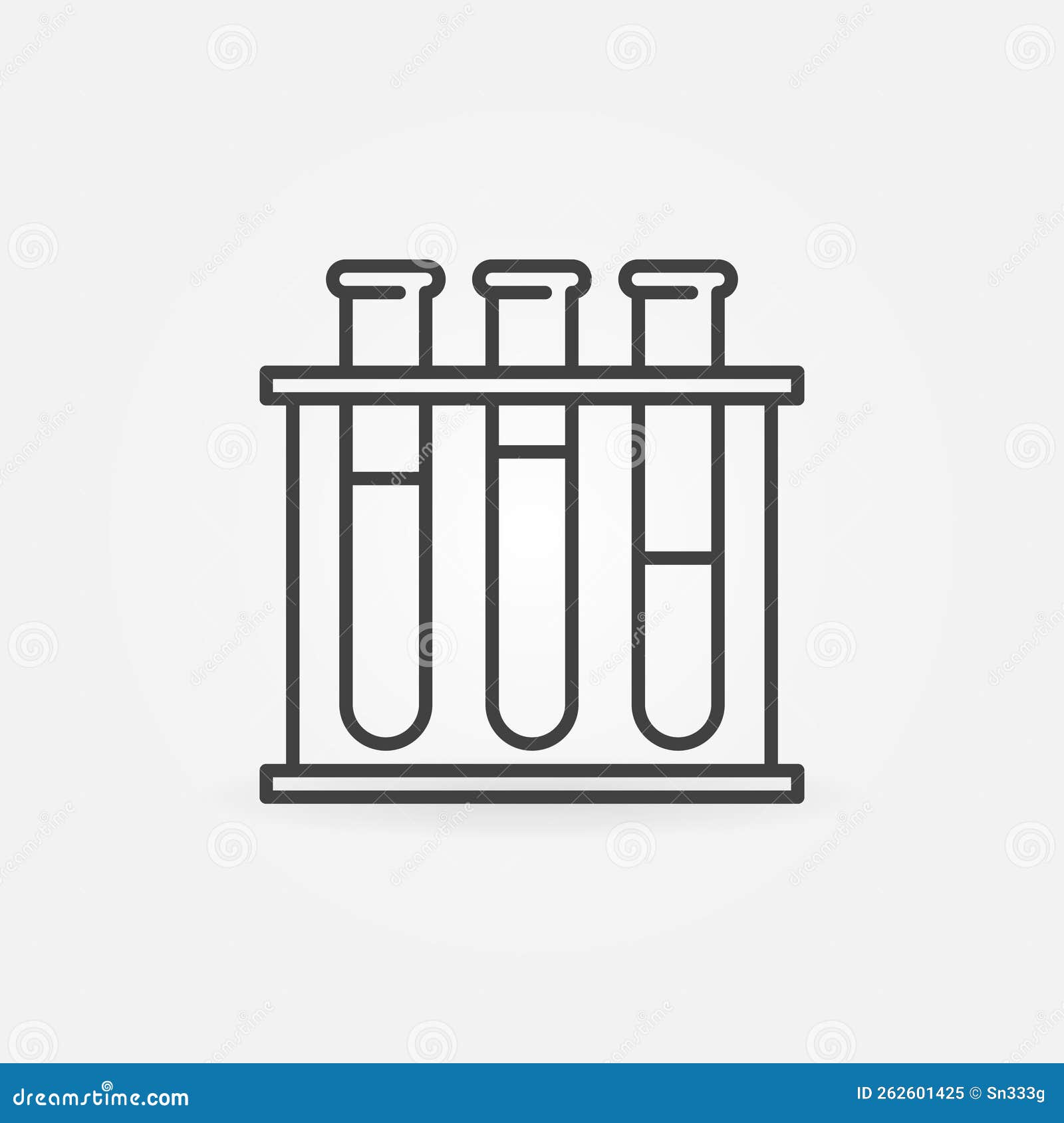 Test Tubes Rack Vector Concept Thin Line Icon or Sign Stock Vector ...