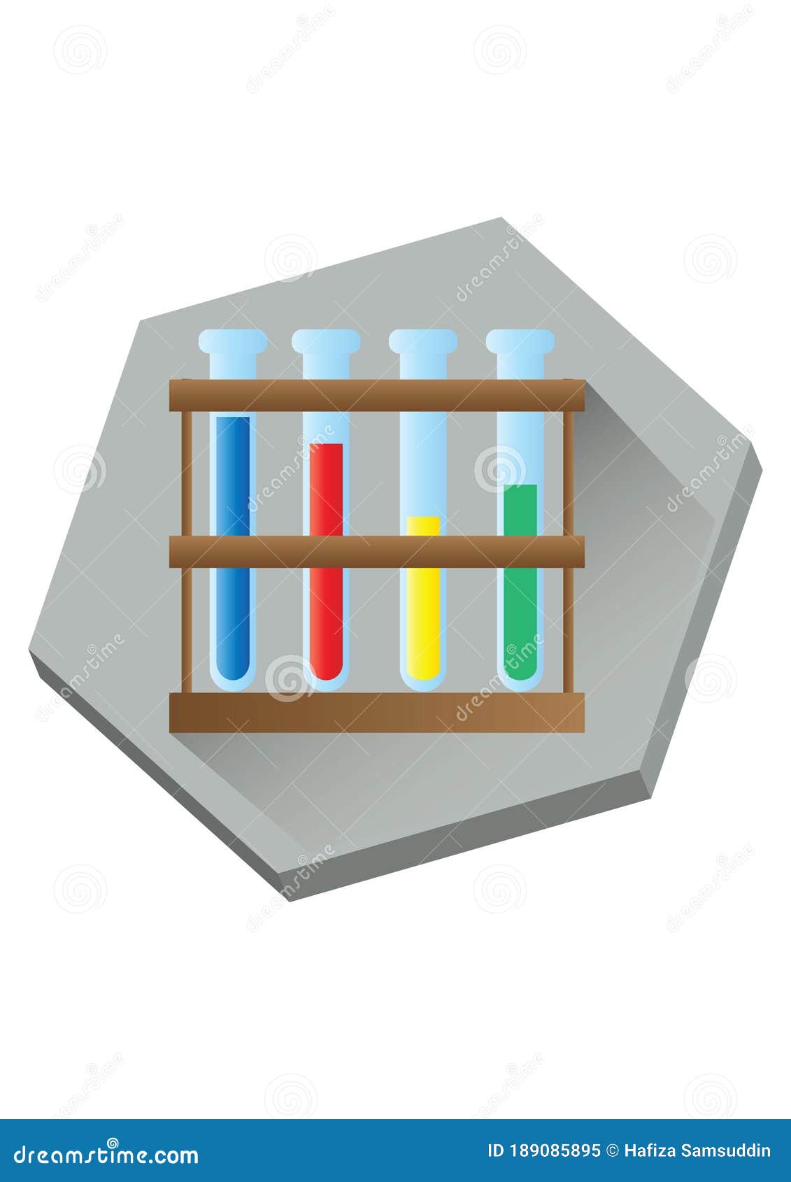 Test Tubes in the Rack. Vector Illustration Decorative Design Stock ...