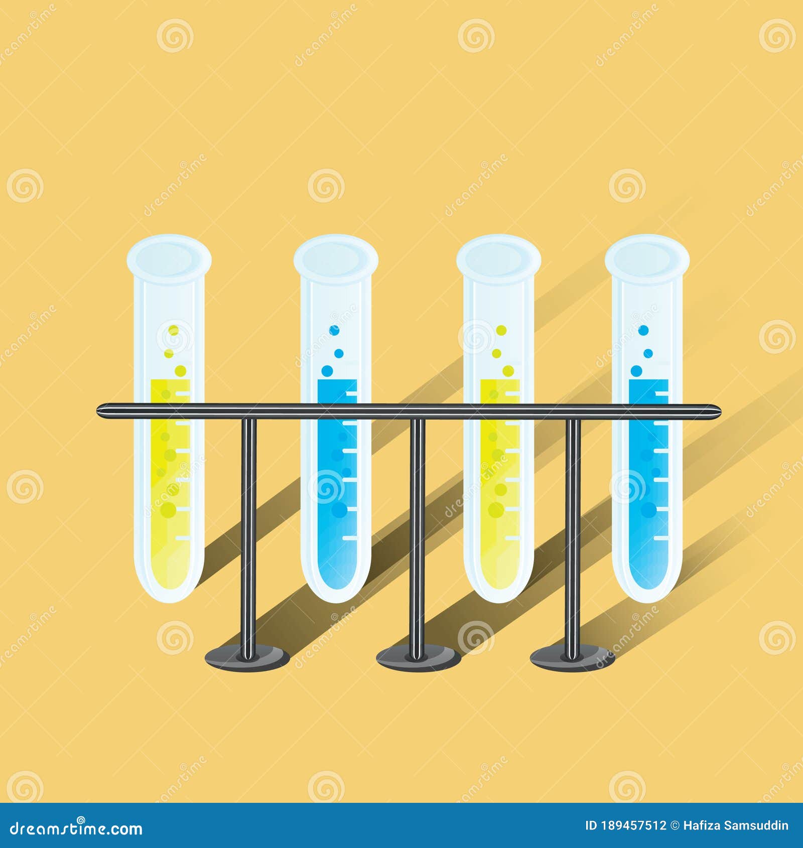 A Set Of Tubes In Racks. Empty Test Tubes And Test Tubes With Measuring ...